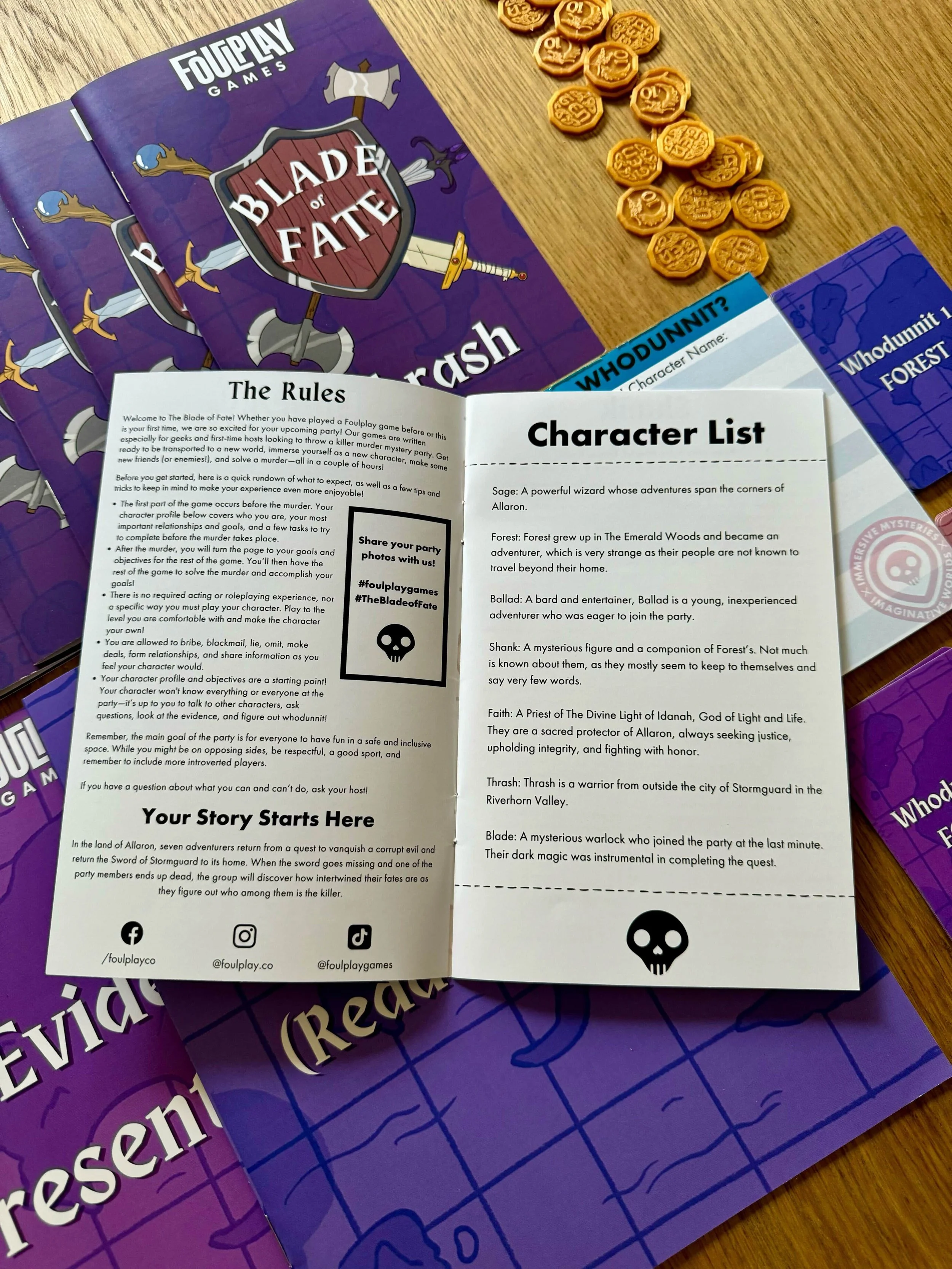 Fantasy Murder Mystery Party Box Kit for 6 Players — Foulplay Games
