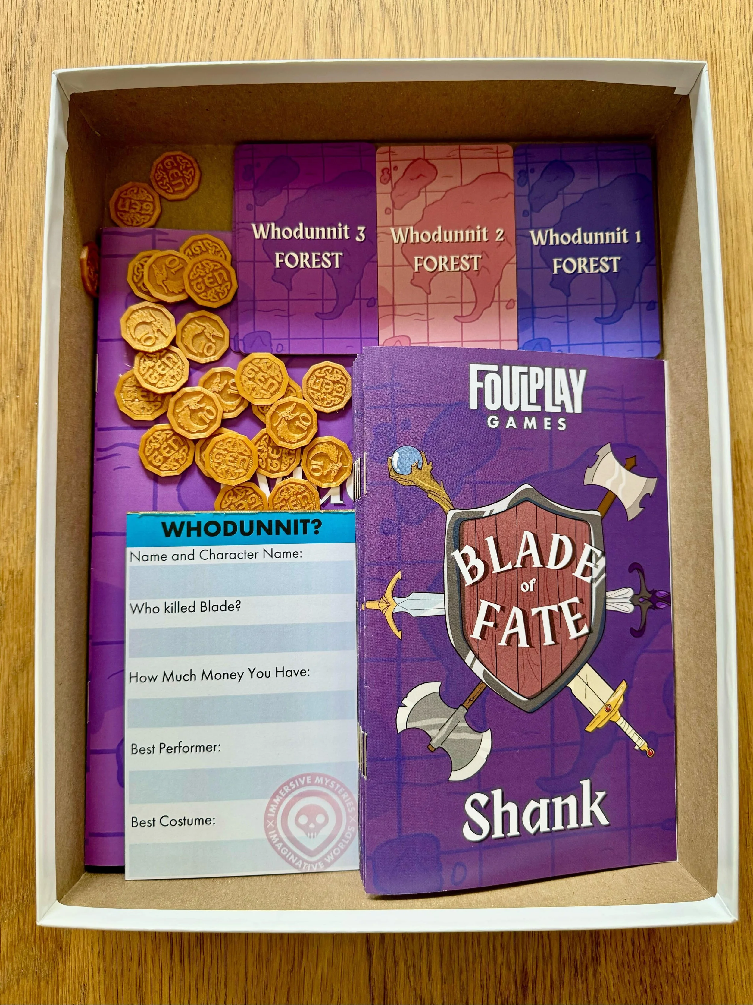 Fantasy Murder Mystery Party Box Kit for 6 Players — Foulplay Games