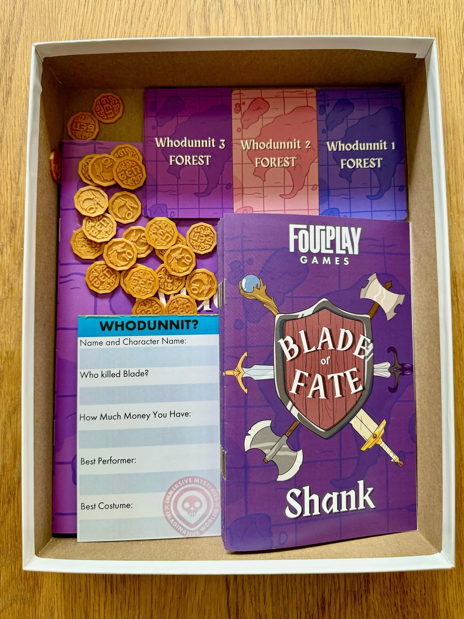 Fantasy Murder Mystery Party Box Kit for 6 Players — Foulplay Games