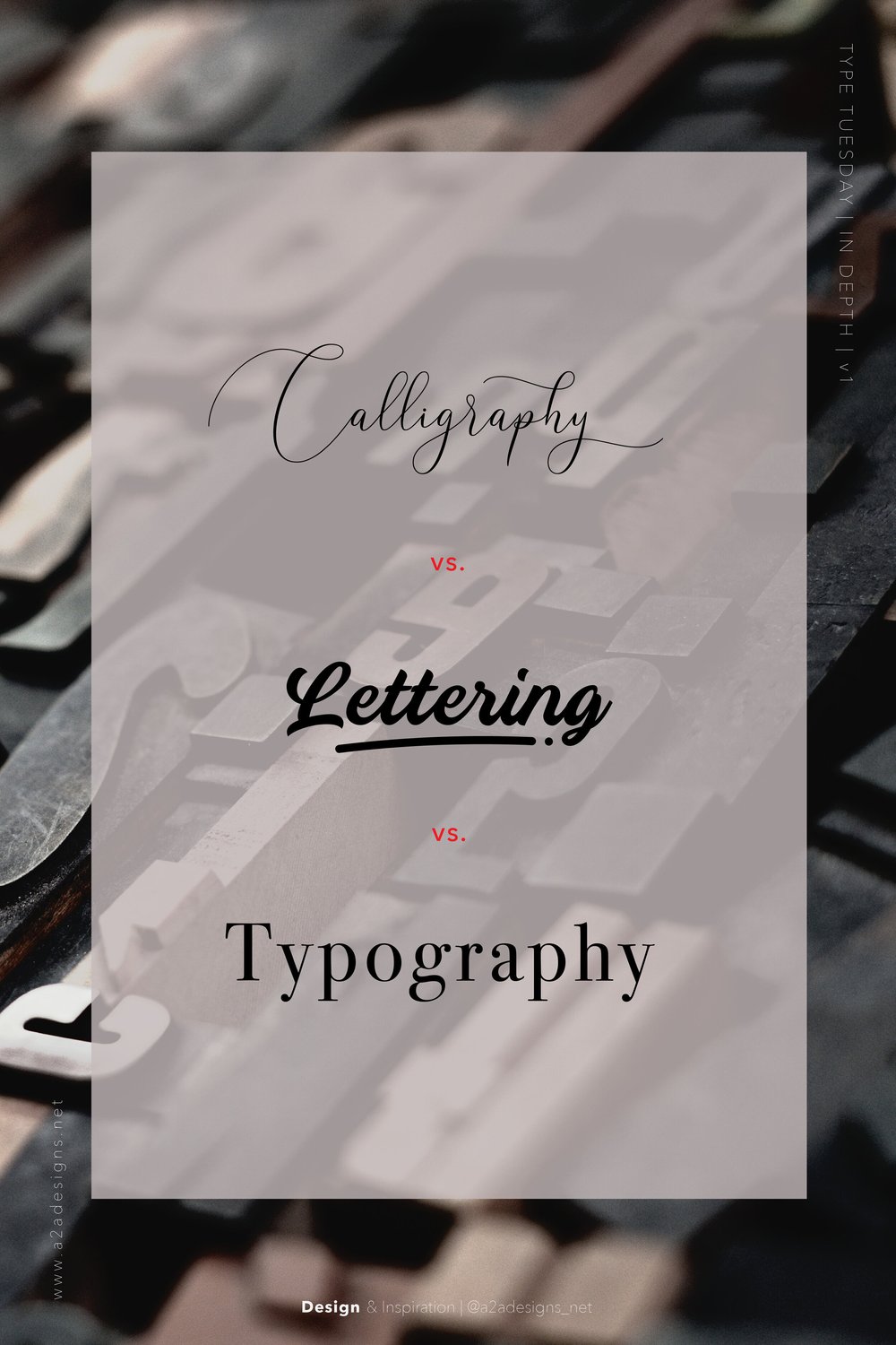 Calligraphy, Lettering & Typography explained — A:A Designs ...