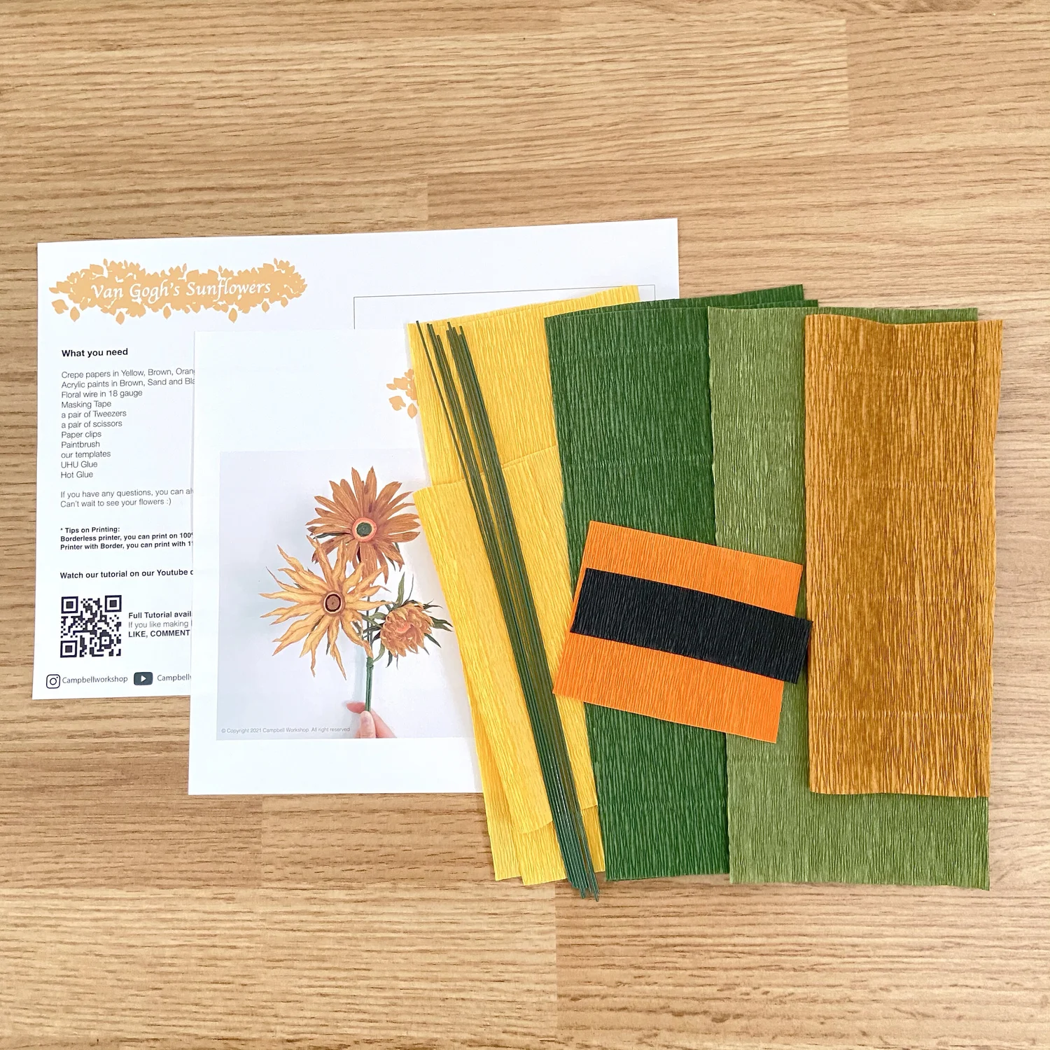 Handmade Crepe Paper Cosmos flower Digital Template with Video Tutorial ...