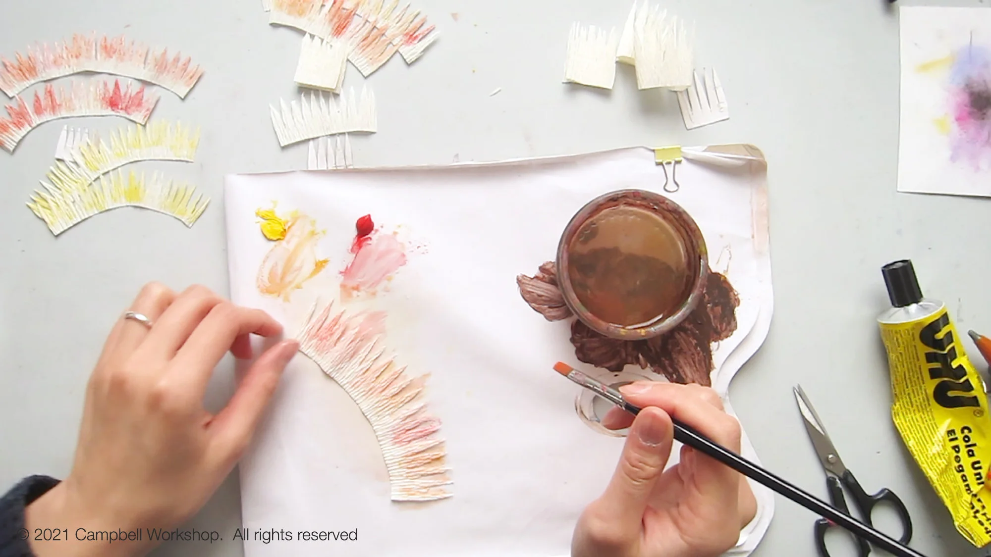 Handmade Crepe Paper Lily in the valley Digital Template with video ...