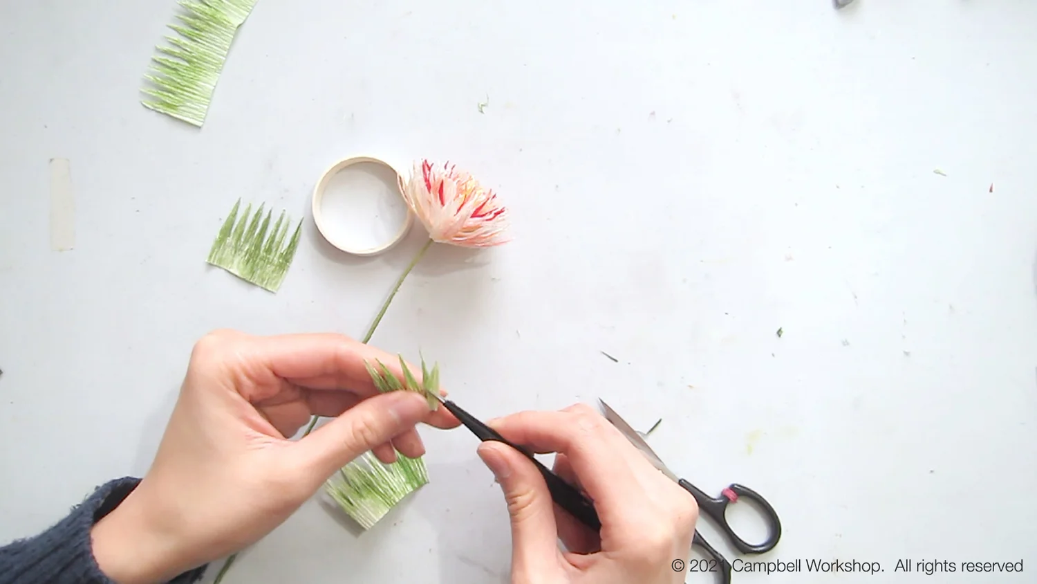 Handmade Crepe Paper Lily in the valley Digital Template with video ...
