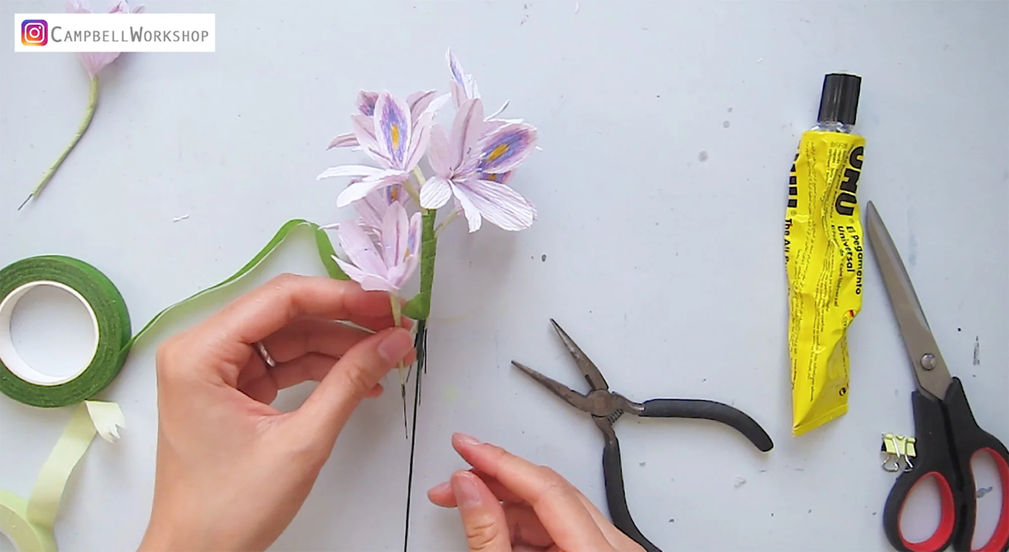 Handmade Crepe paper Columbine Flower - Aquilegia Digital Template with ...