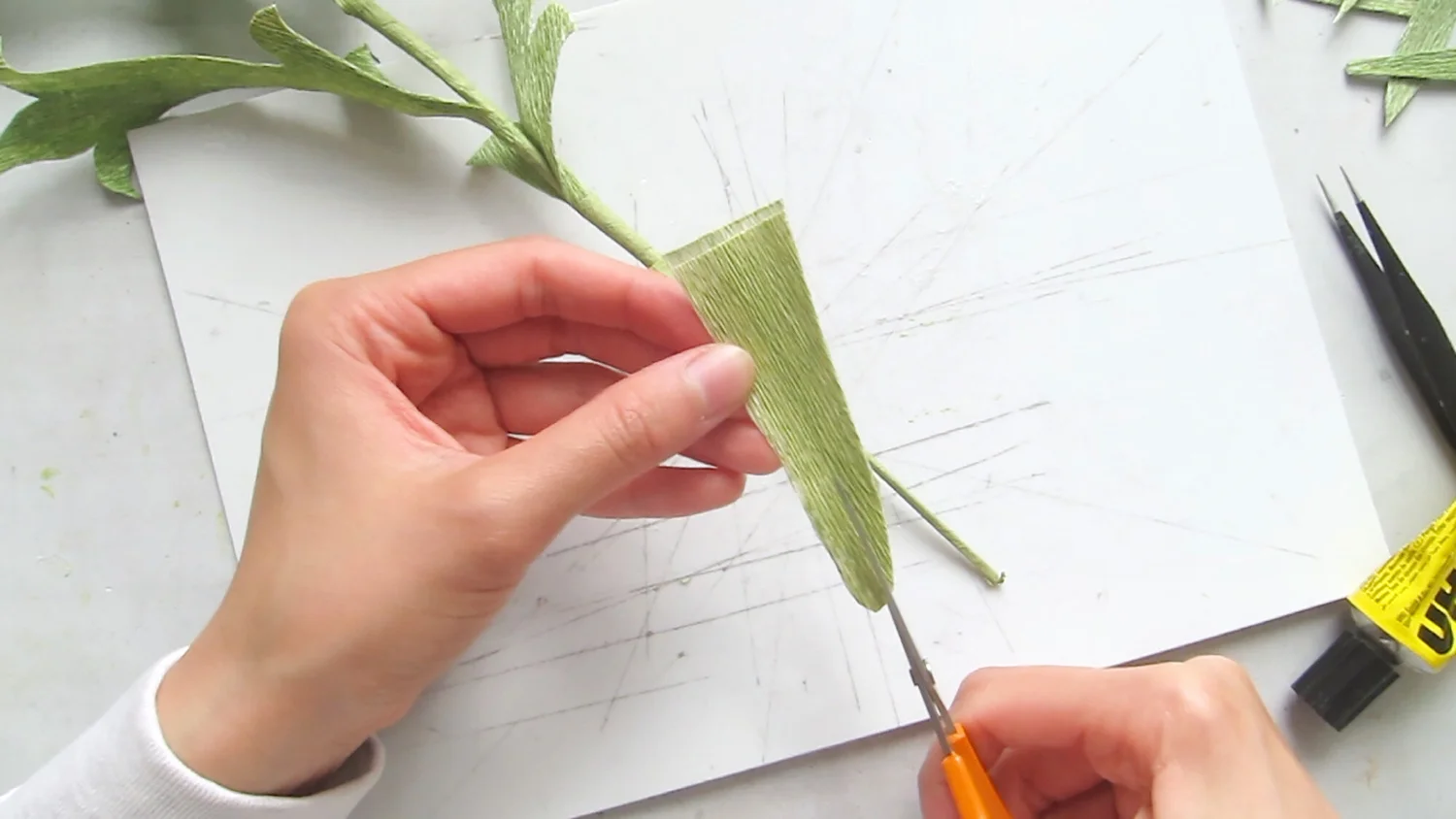 Handmade Crepe Paper Lily in the valley Digital Template with video ...