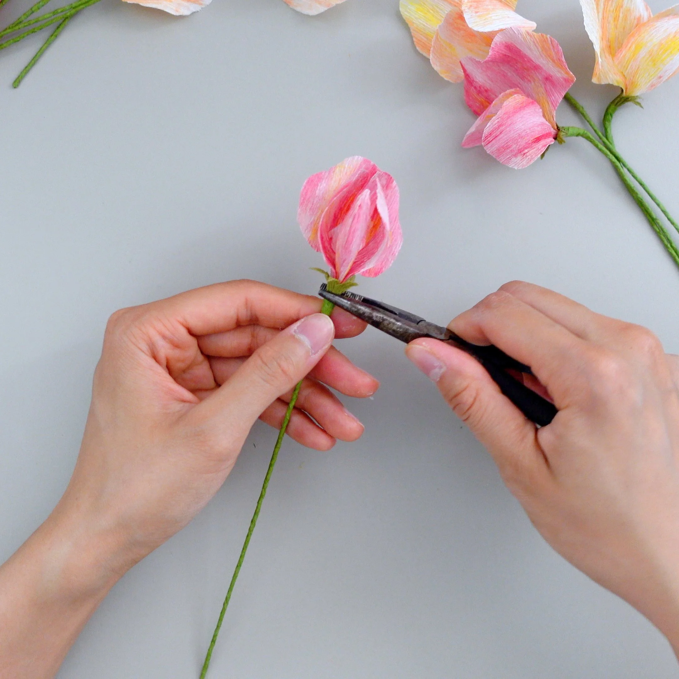 Digital Template- Handmade Crepe paper White FIller Flower Digital ...