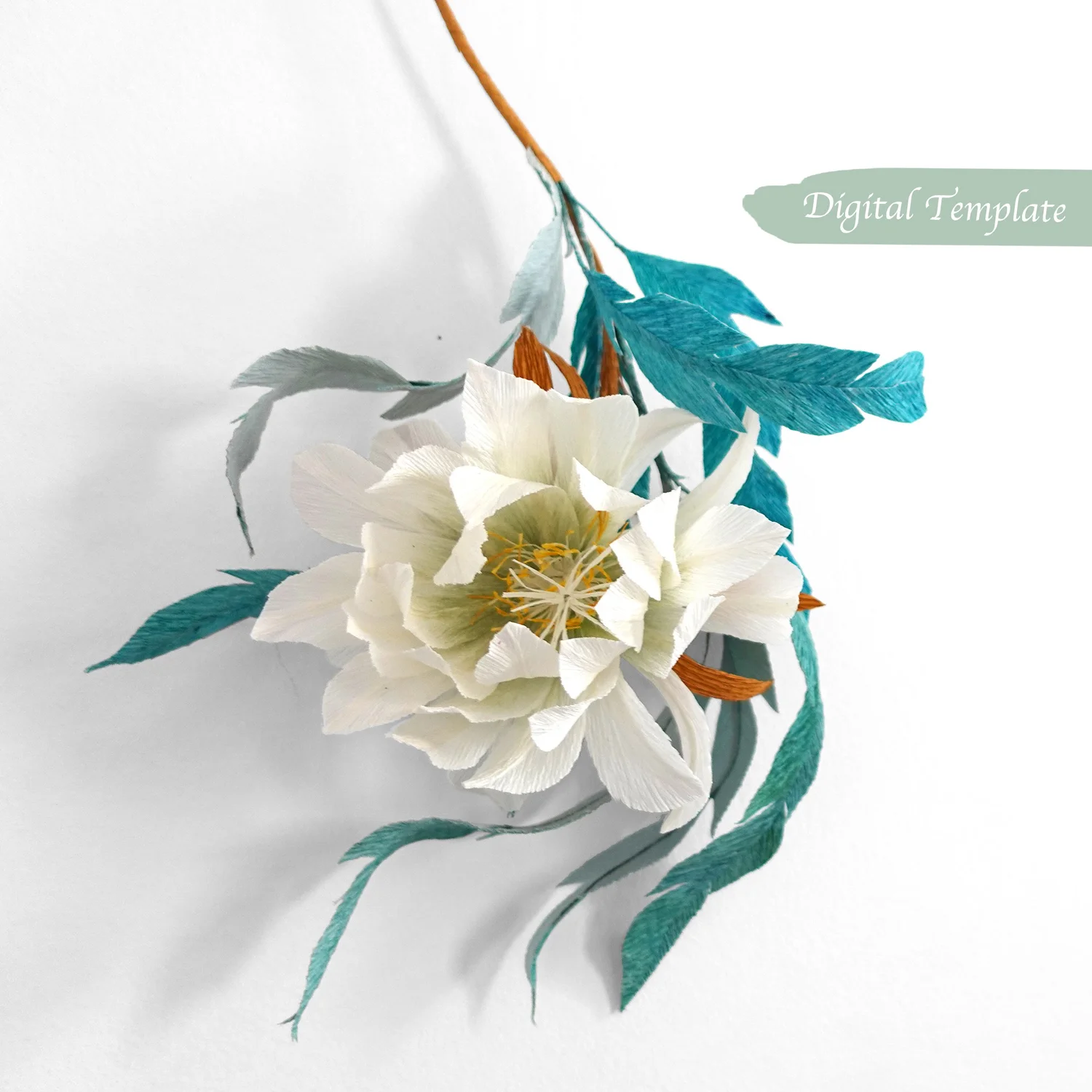 Handmade Crepe paper Crown Imperial Digital Template with video ...