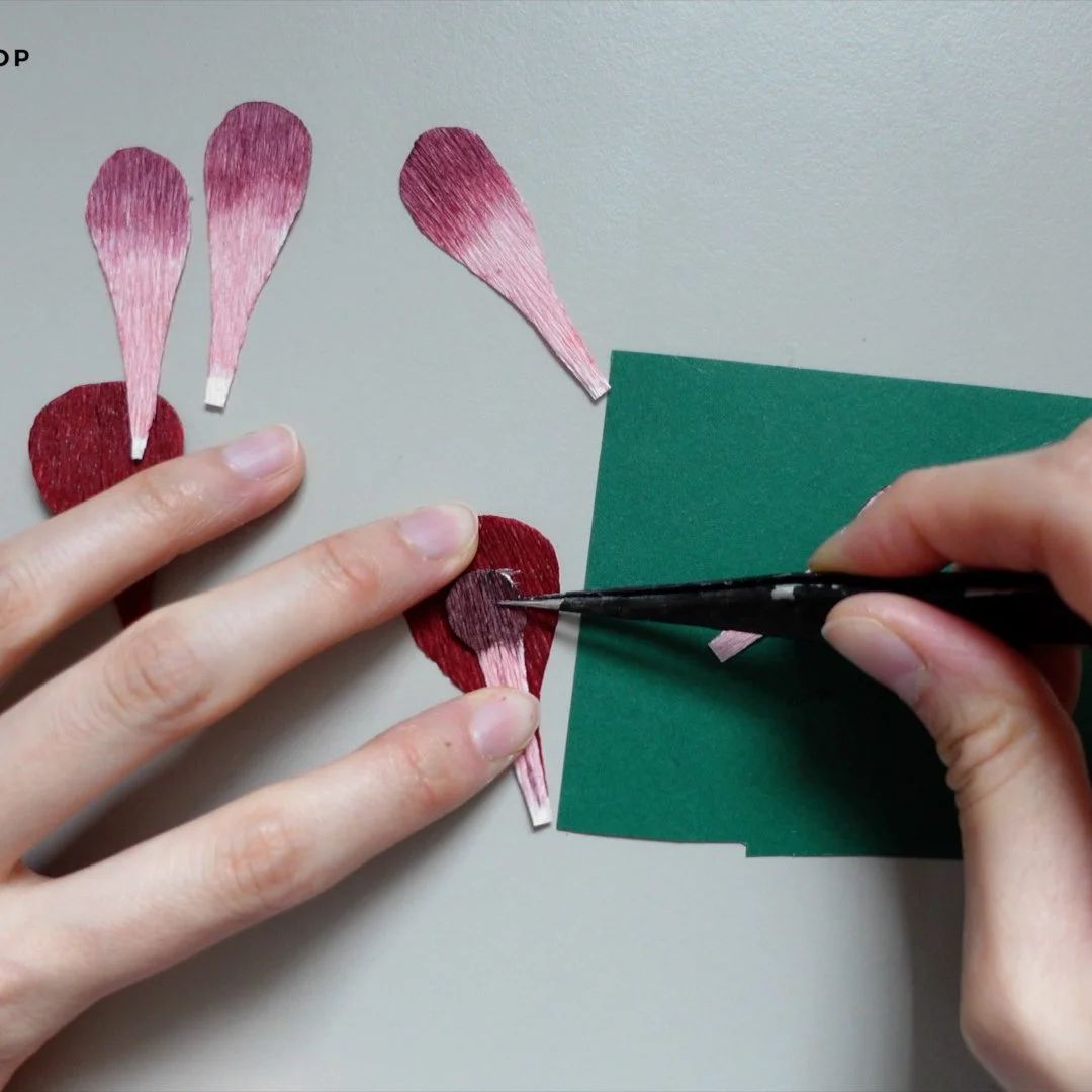 Handmade Crepe Paper Lily in the valley Digital Template with video ...