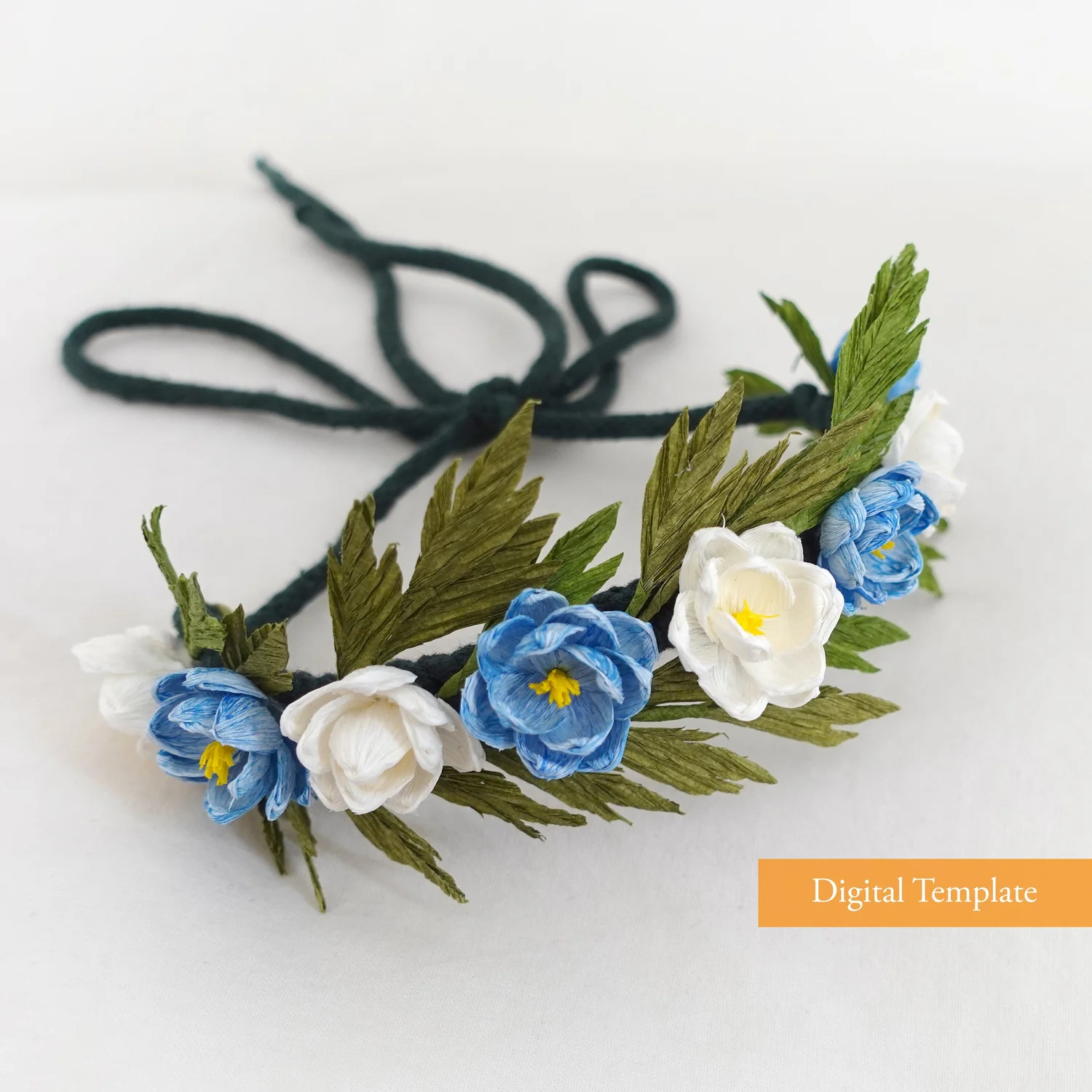 Handmade Crepe Paper Lily in the valley Digital Template with video ...