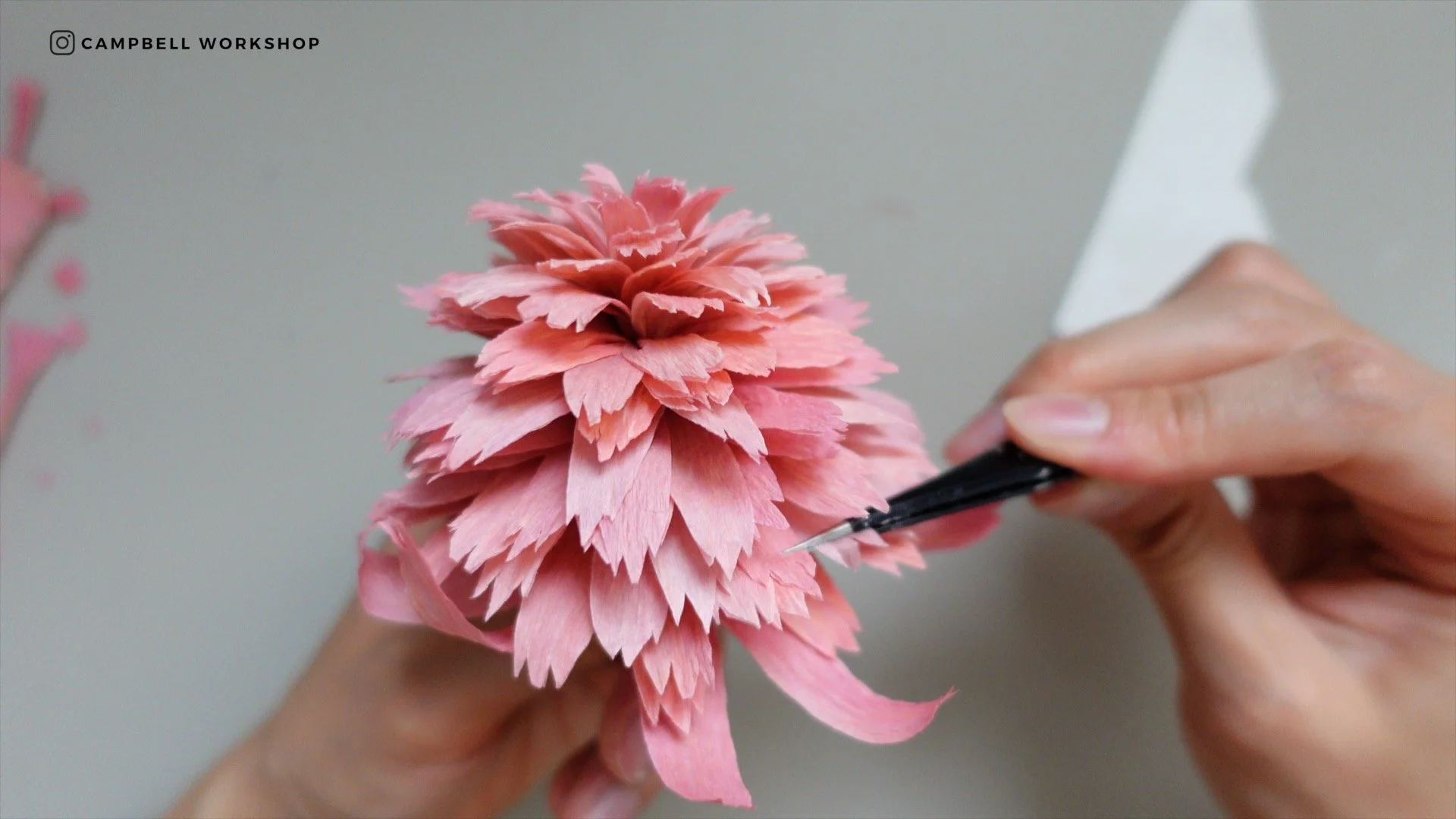 Handmade Crepe paper Japanese Chrysanthemum Digital Template with video ...
