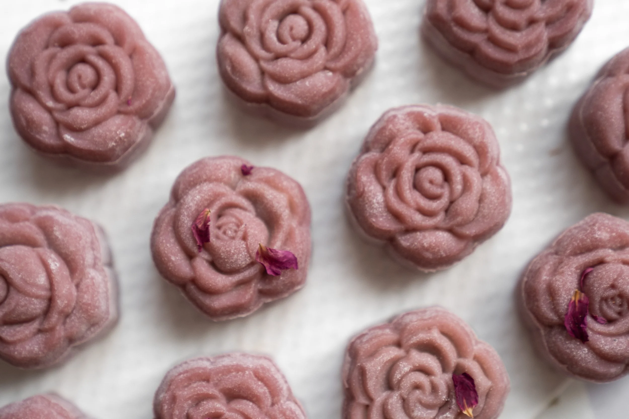 Pink Snow Skin Mooncakes — Jasma Fusion Cuisine