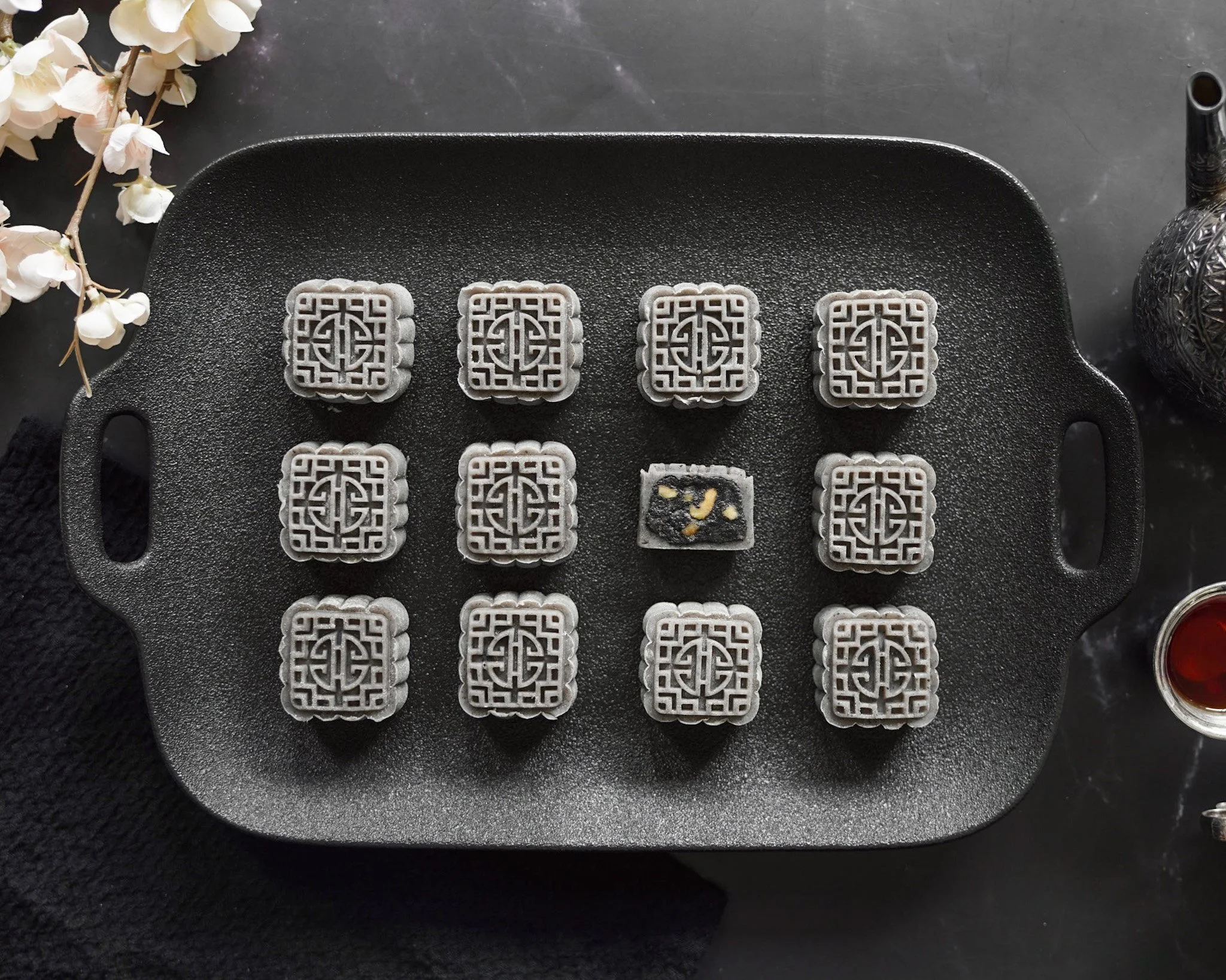Black Snow Skin Mooncakes — Jasma Fusion Cuisine