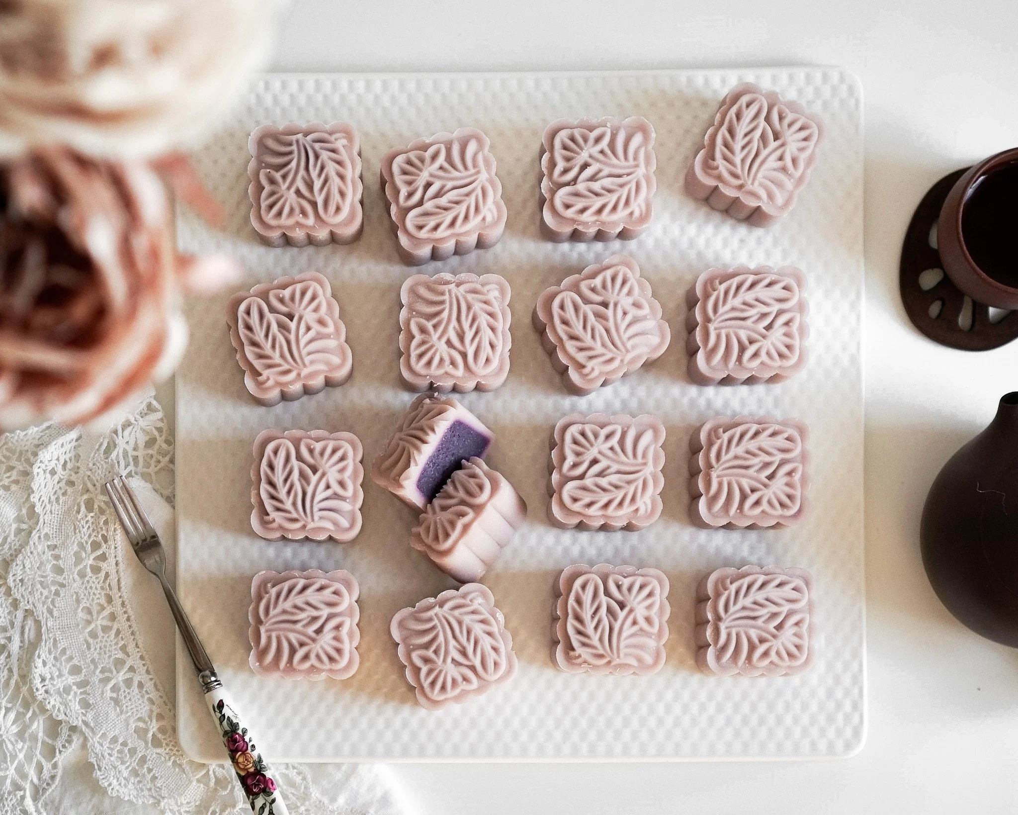 Purple Snow Skin Mooncakes — Jasma Fusion Cuisine