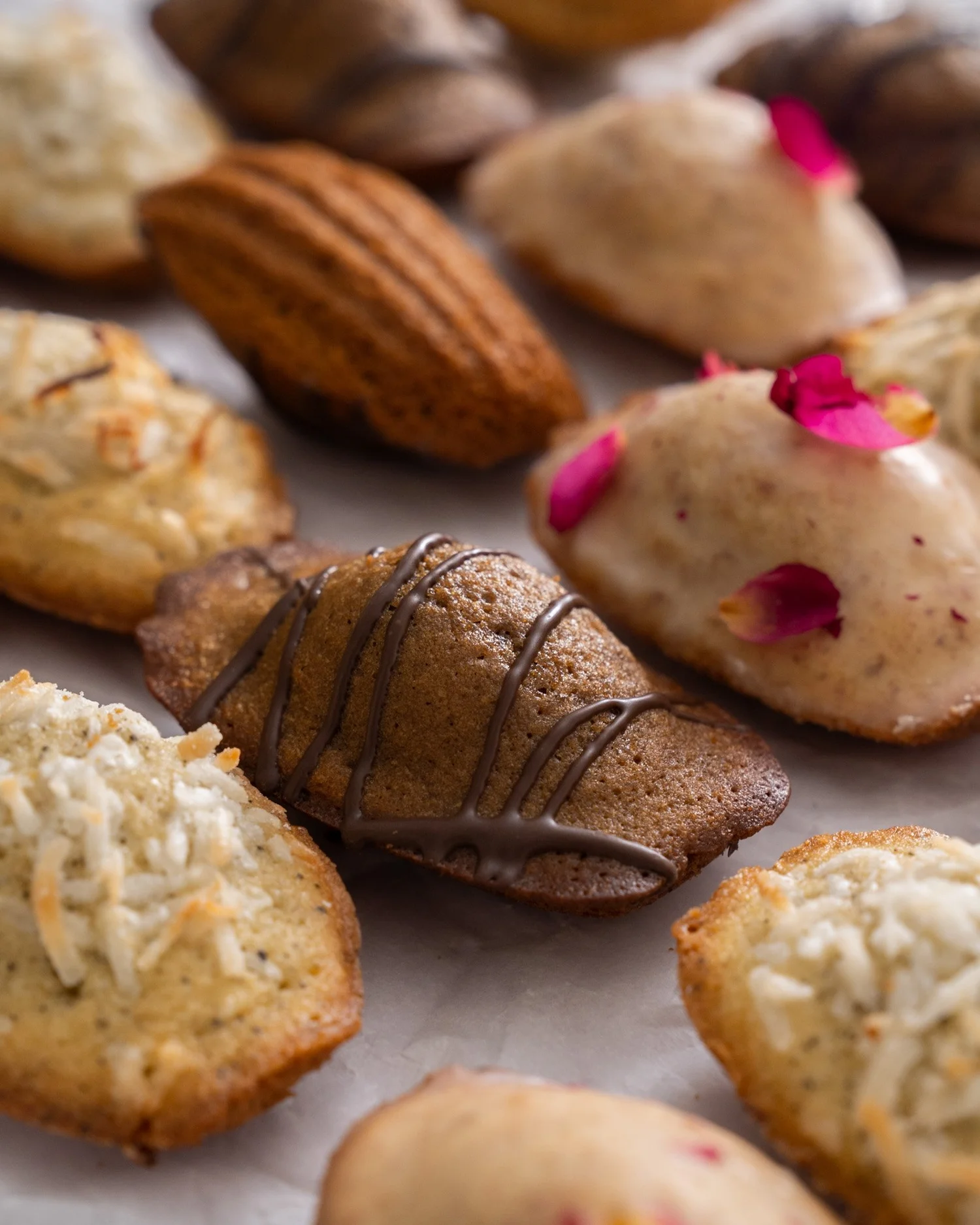 Madeleines 3 Ways: Rose, Coffee, & Coconut Earl Grey — Jasma Fusion Cuisine