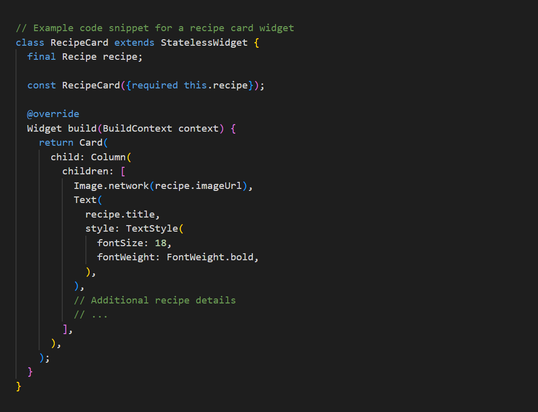 Building a Recipe App with Flutter — Walturn
