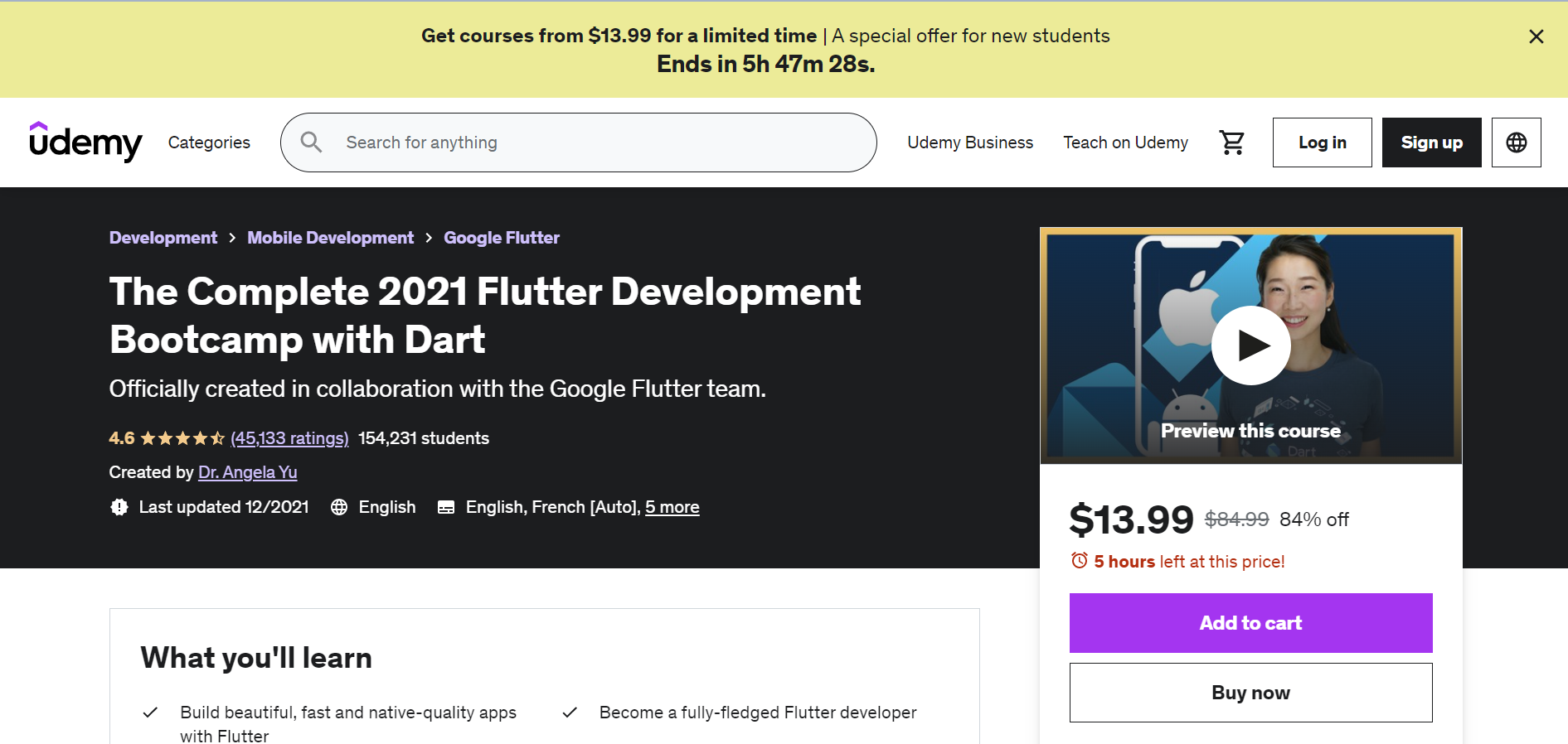 Best Flutter Courses — Walturn