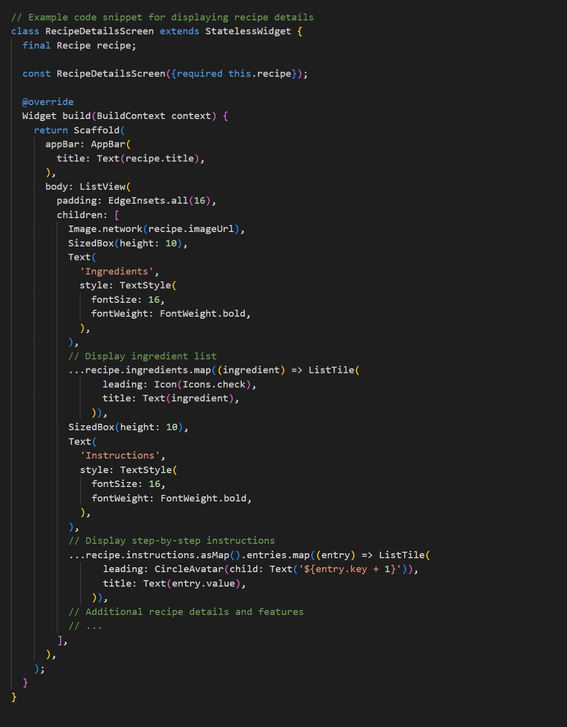 Building a Recipe App with Flutter — Walturn