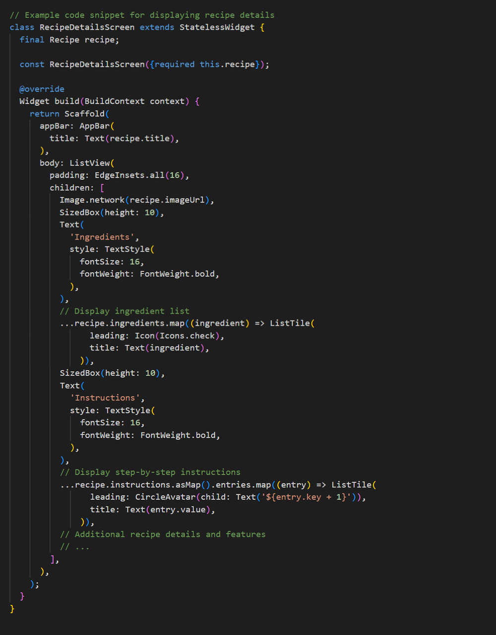 Building a Recipe App with Flutter — Walturn