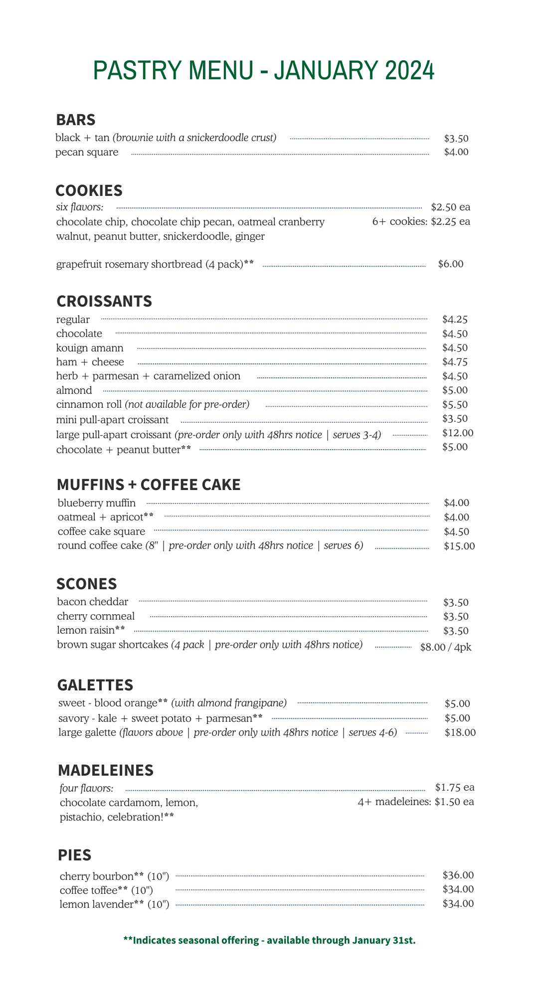Pastry Menu — DOZEN BAKERY