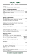Bread Menu — DOZEN BAKERY