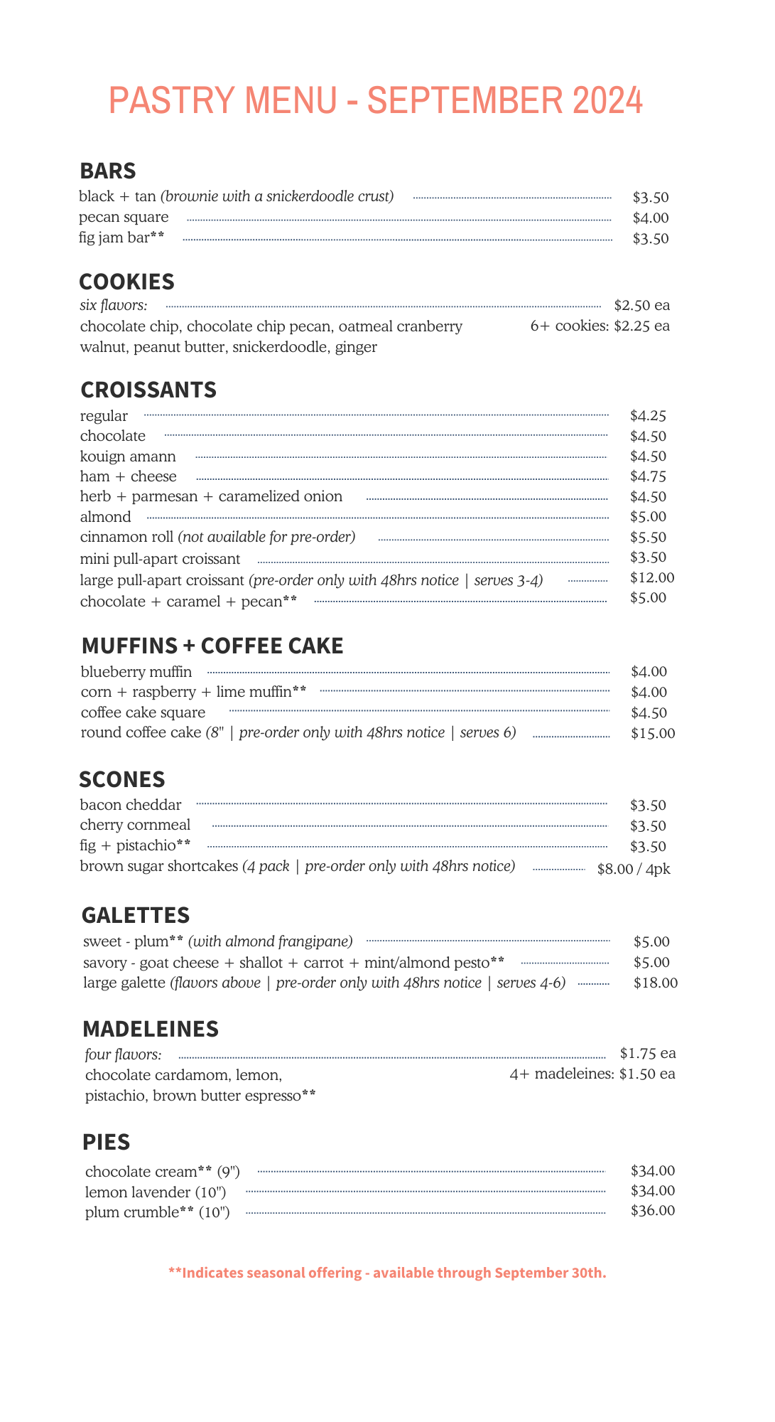 Pastry Menu — DOZEN BAKERY