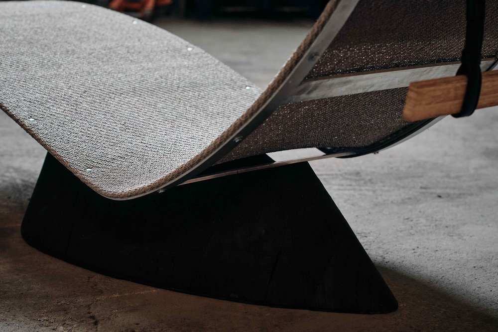 Luxury limited edition chaise by the Yakisugi furniture studio ...