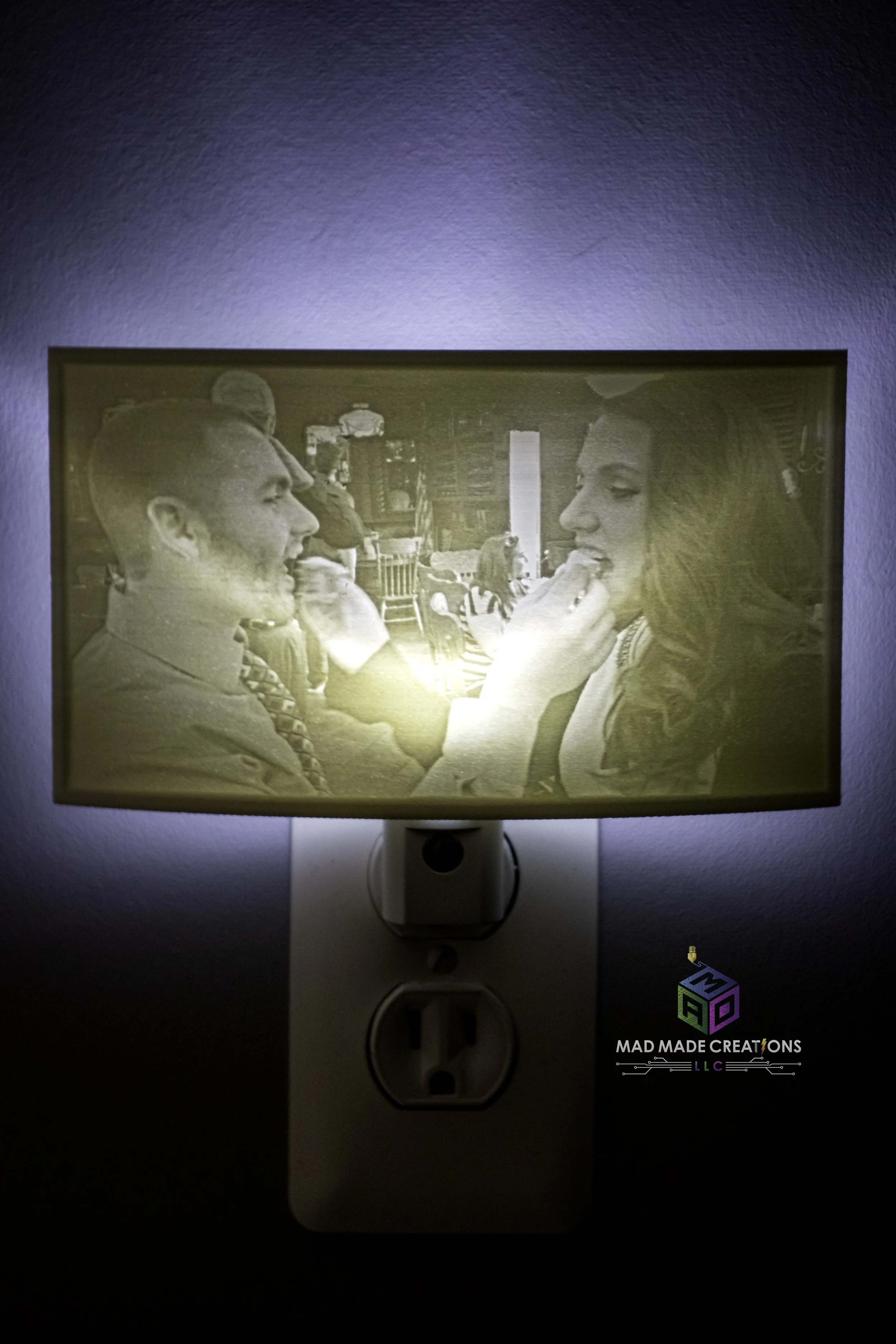 Custom Lithophane – 3D Printed Photo Gift | Color or B&W — MAD Made ...