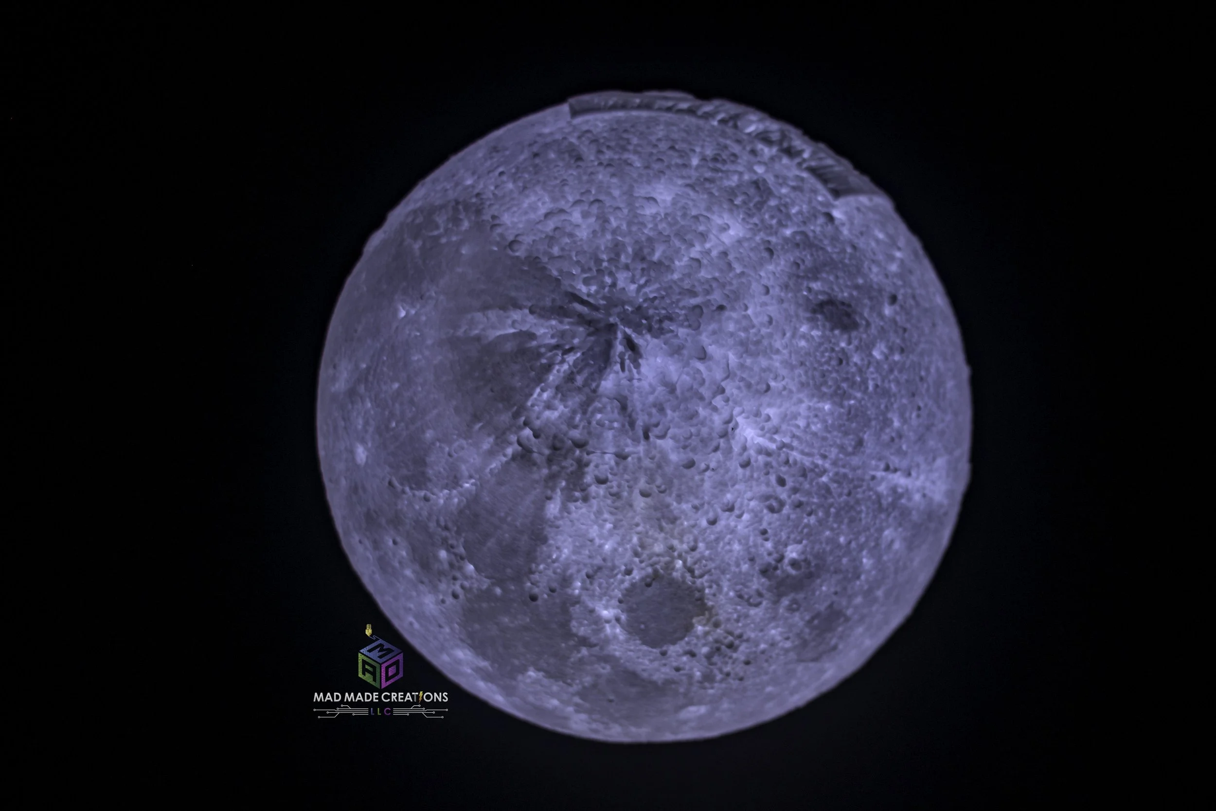Personalized LED Moon Lithophane | Custom 3D Printed Moon Light with ...