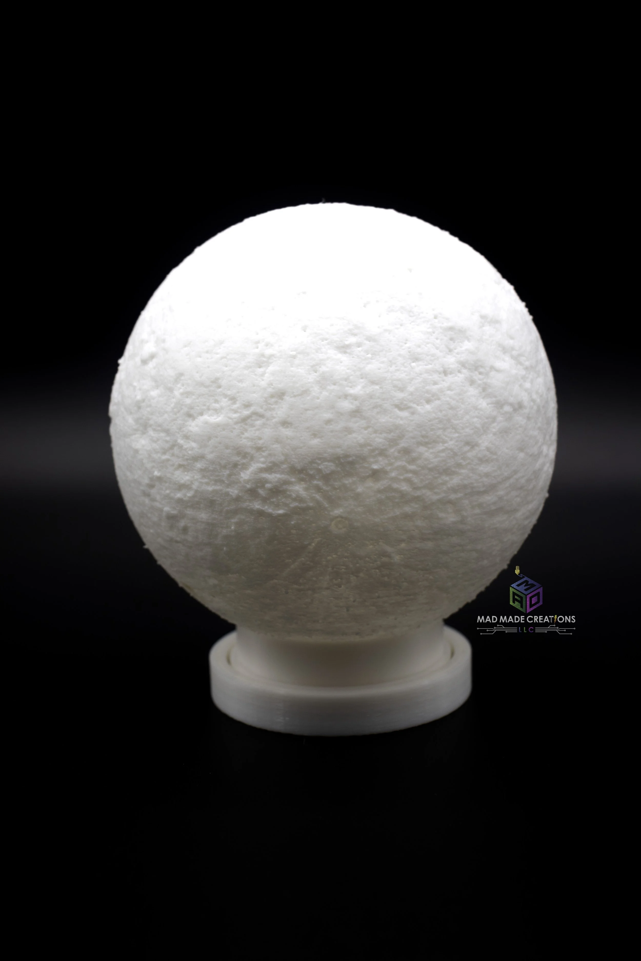 Personalized LED Moon Lithophane | Custom 3D Printed Moon Light with ...