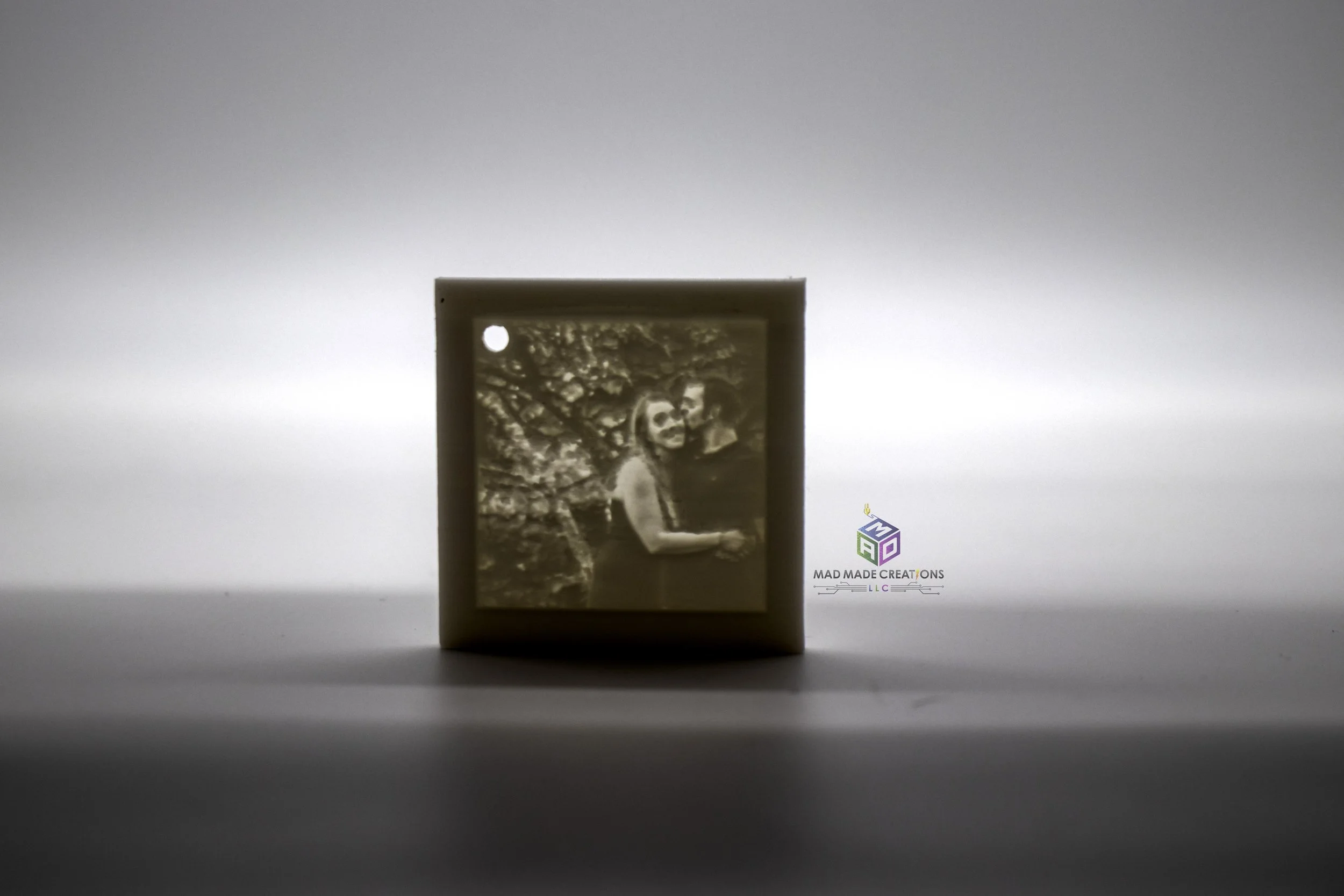 Personalized 3D Printed LED Moon Lithophane-MAD Made Creations LLC ...