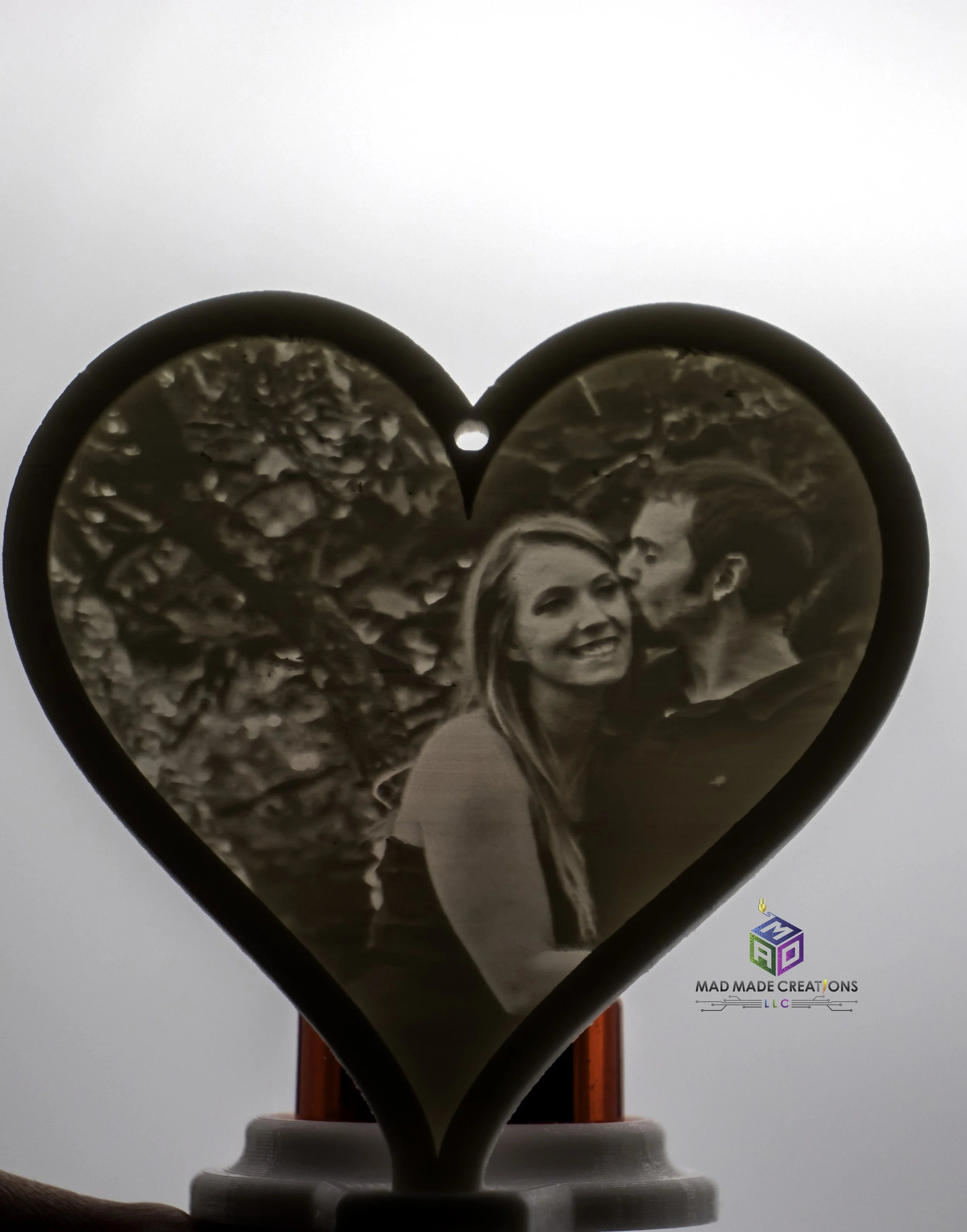 Personalized Heart Lithophane - MAD Made Creations LLC | Custom Heart ...