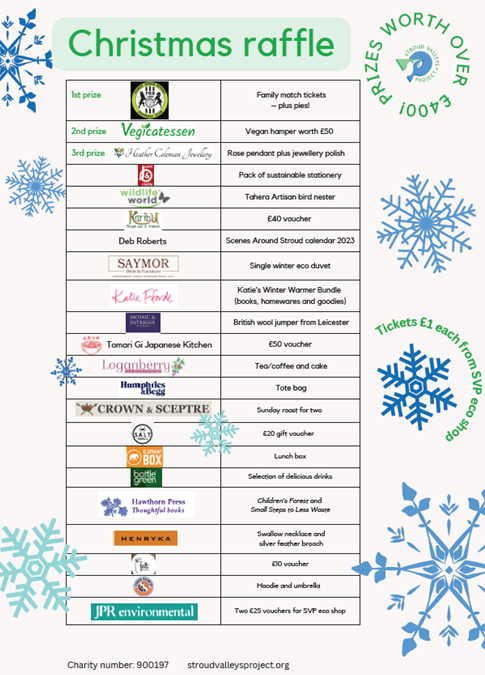 Charity raffle offers prizes to please — Stroud Valleys Project