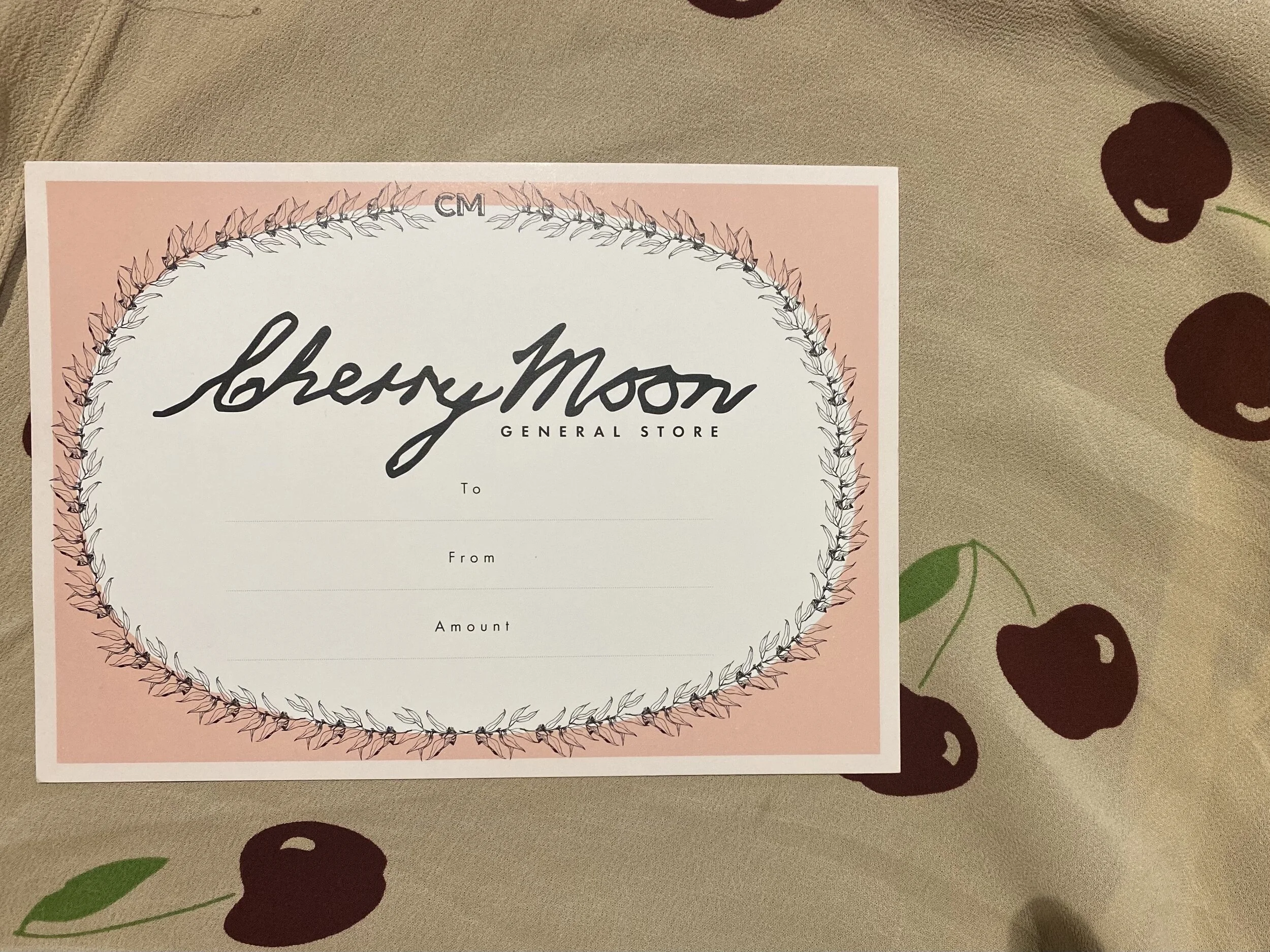 Order — Cherry Moon General Store