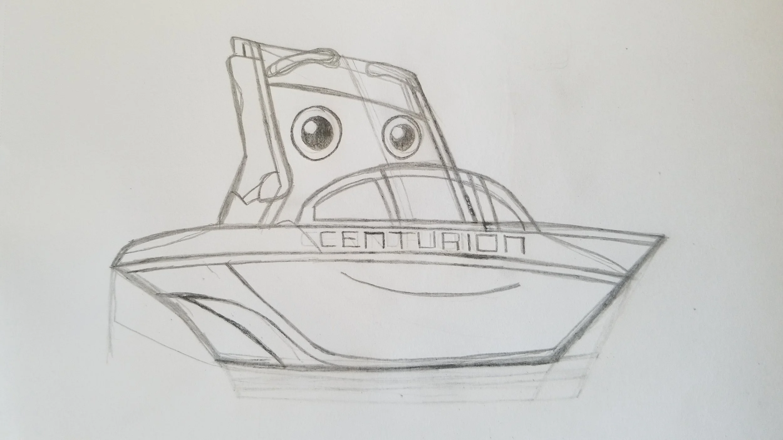 Dan Centurion (Disney/Pixar Boats ) Hand Drawn Sketch