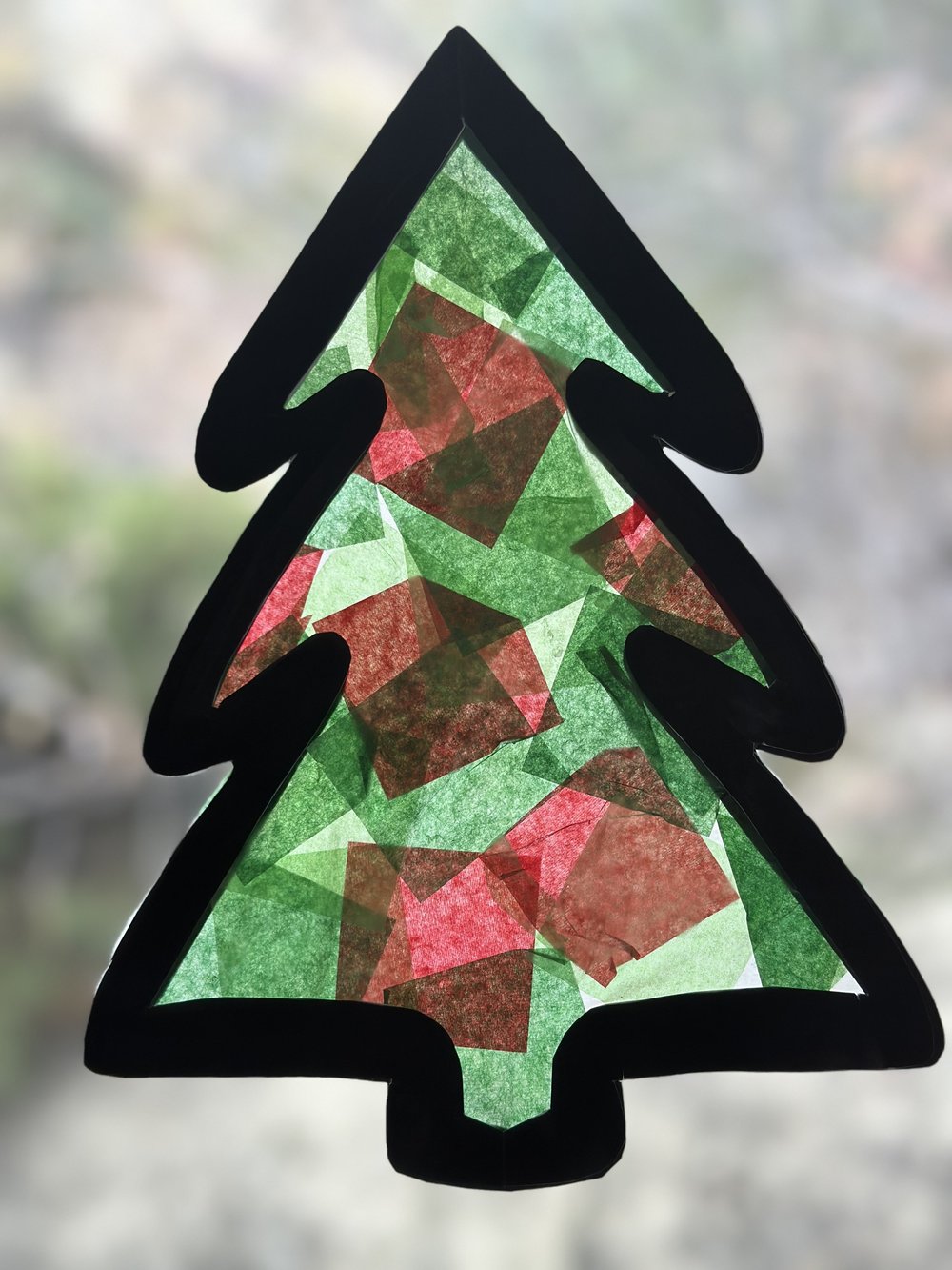 Stained Glass Christmas Tree Craft — The Budding Artists