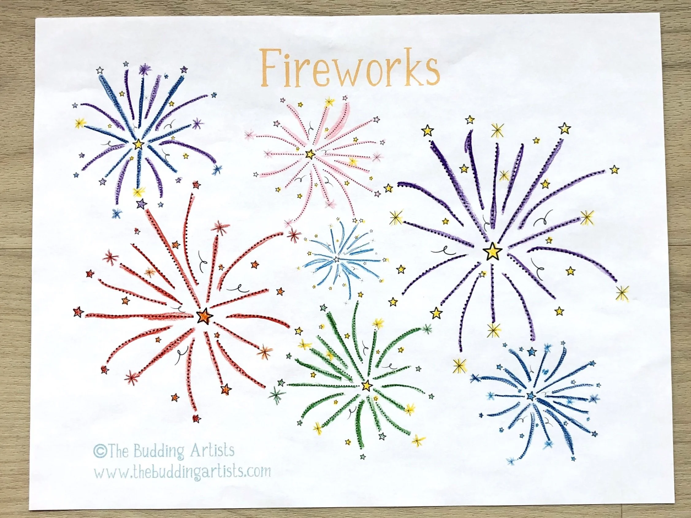 Glow in the Dark Paper Fireworks — The Budding Artists