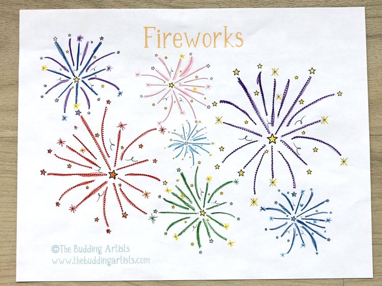 Glow in the Dark Paper Fireworks — The Budding Artists