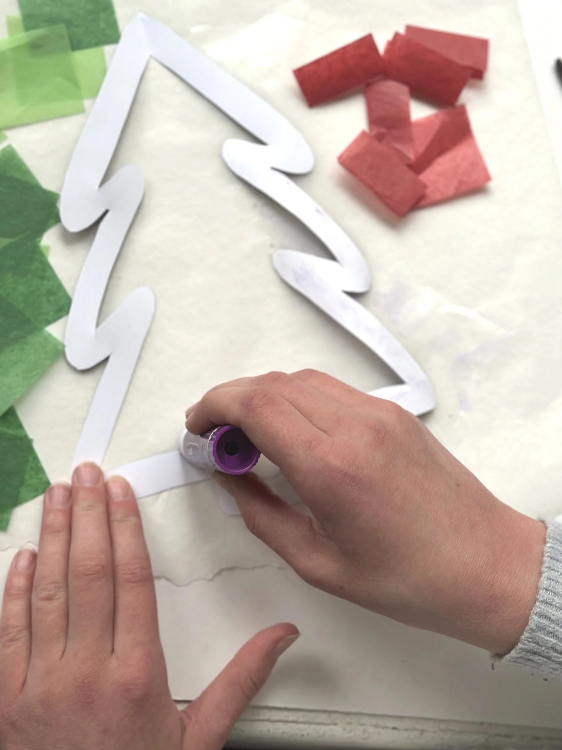 Stained Glass Christmas Tree Craft — The Budding Artists