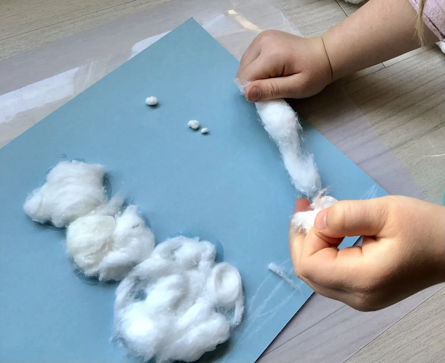 Cotton ball Snowman Winter Scene — The Budding Artists