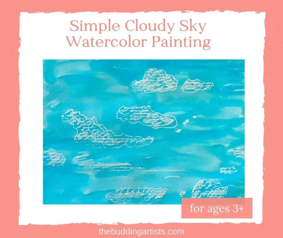 Simple Cloudy Sky Watercolor with Kids — The Budding Artists