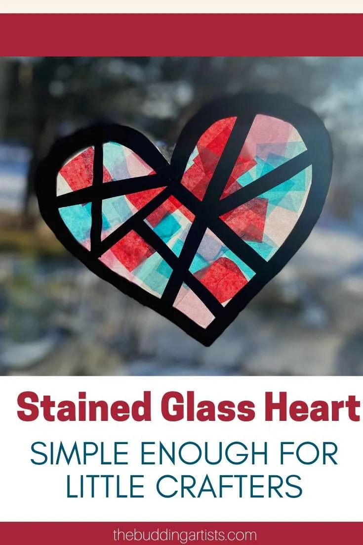 Stained Glass Tissue Paper Heart — The Budding Artists