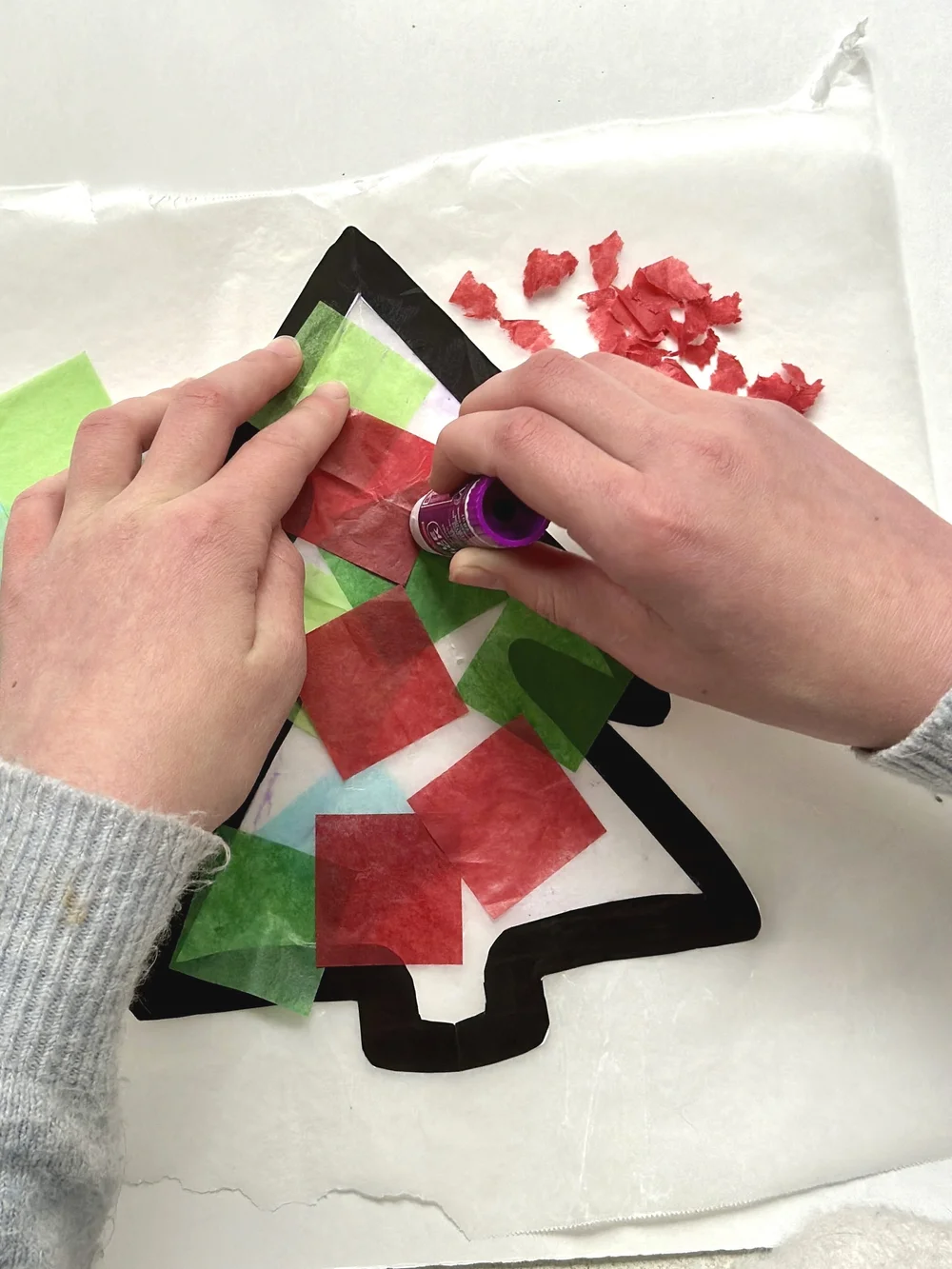 Stained Glass Christmas Tree Craft — The Budding Artists