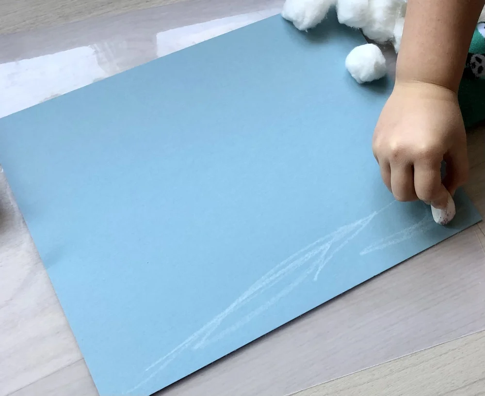 Cotton ball Snowman Winter Scene — The Budding Artists