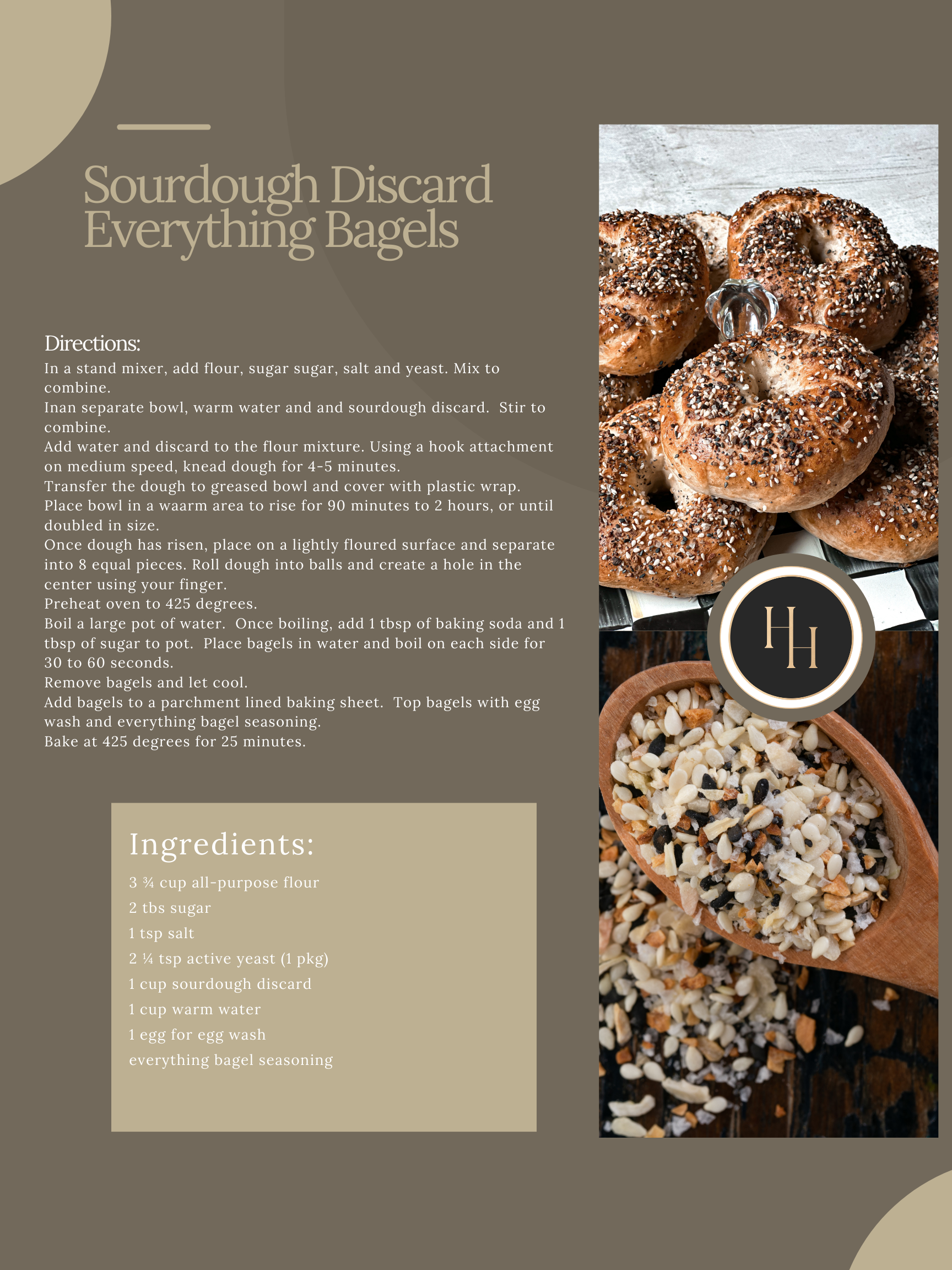 Sourdough Discard Everything Bagels — House of Harvey