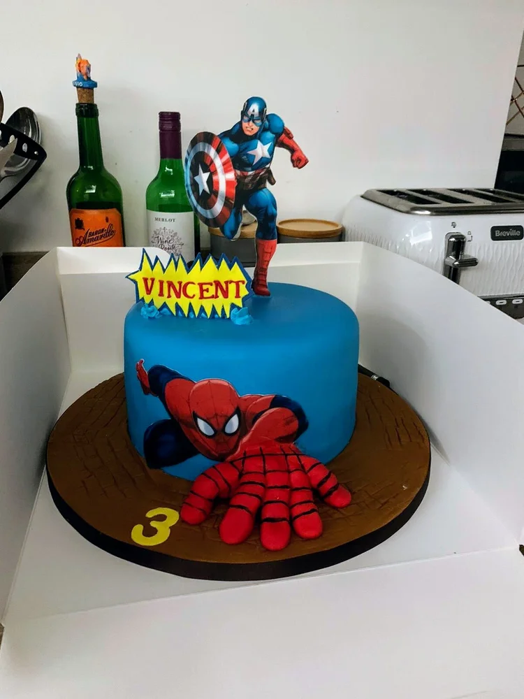 Spiderman/Batman Cake — fabpatisserie.com