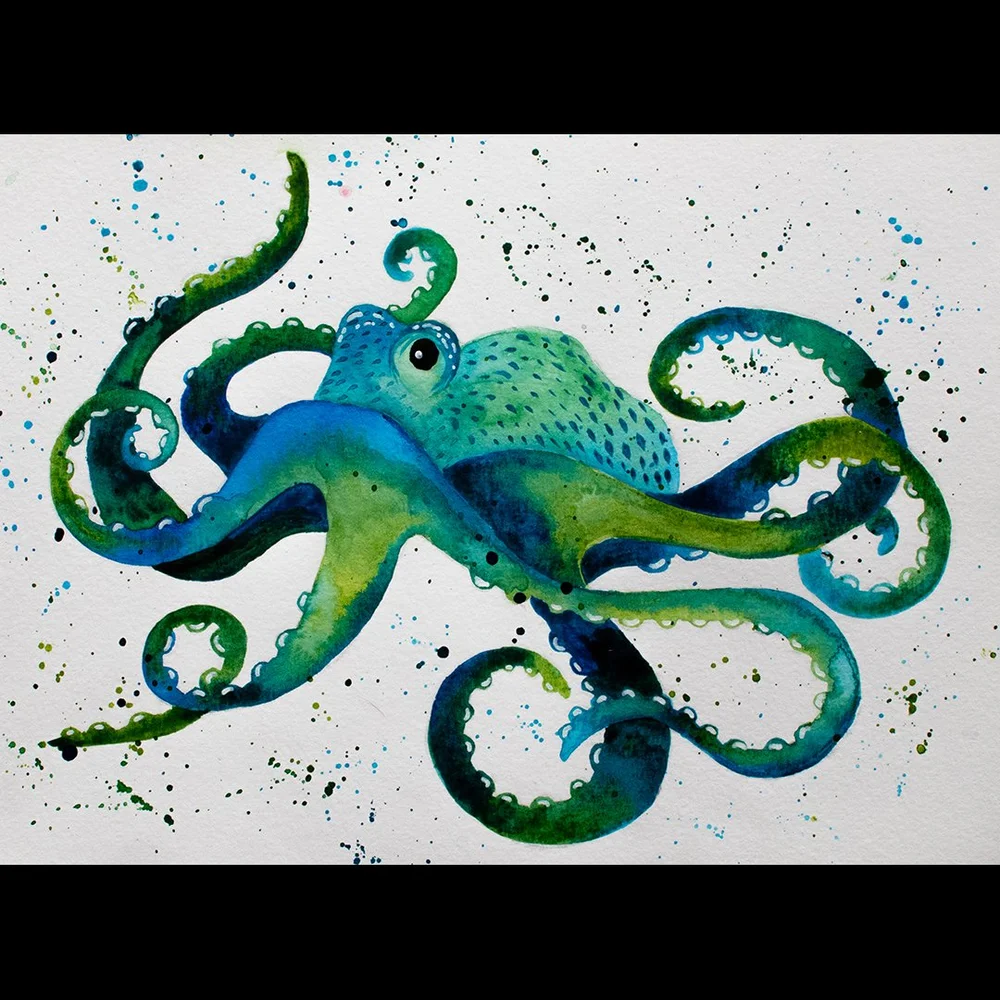 Octopus Watercolor Painting