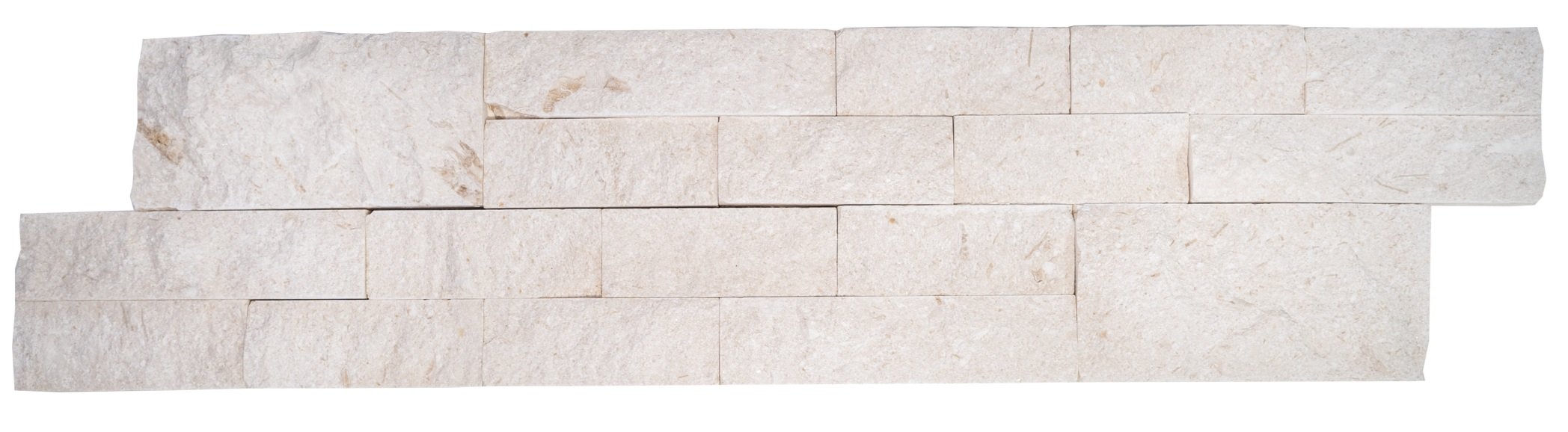 Mayra White (Shellstone) Splitface Ledgestone — themountainstonesupply