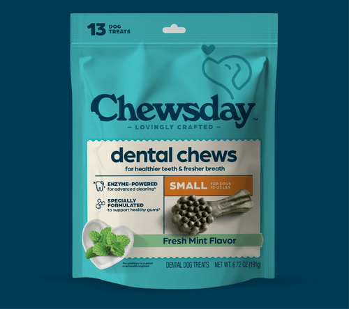 Natural, Large Mint Dental Chews | Chewsday — Chewsday