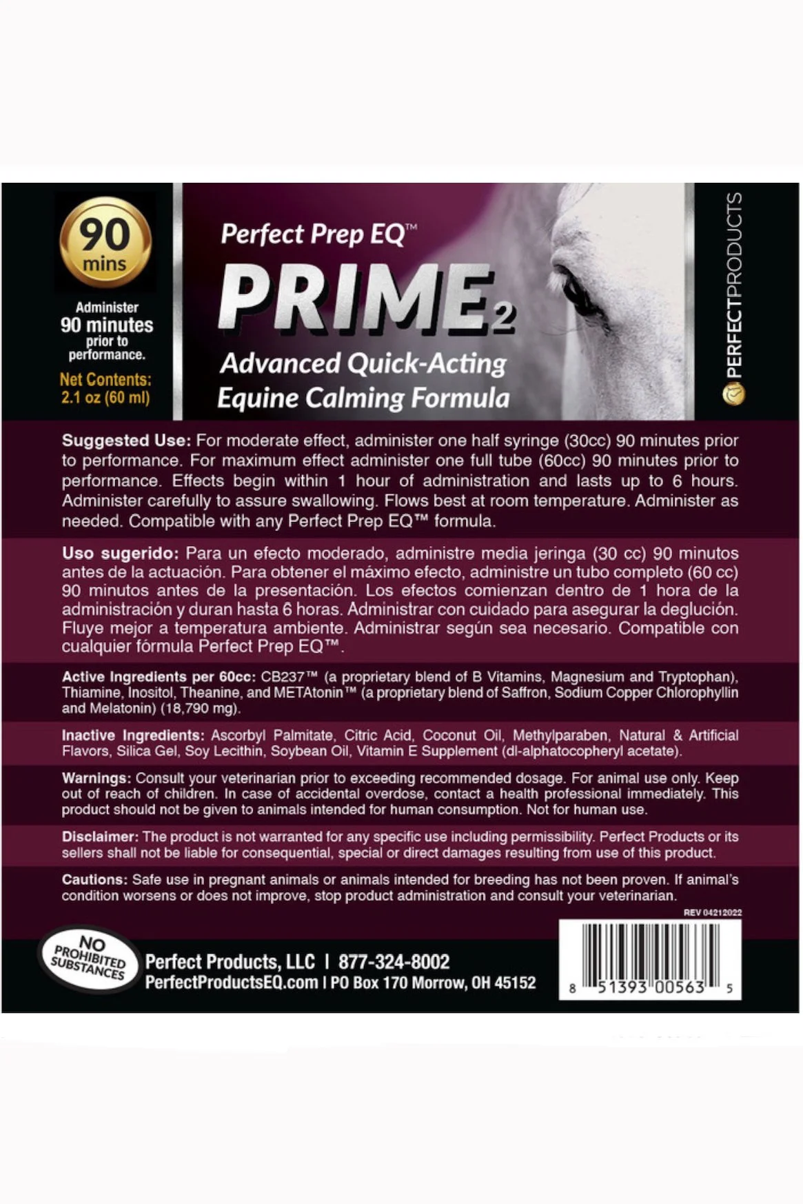 Perfect Prep EQ™ Supreme - Calming Paste — 2nd Round Equestrian