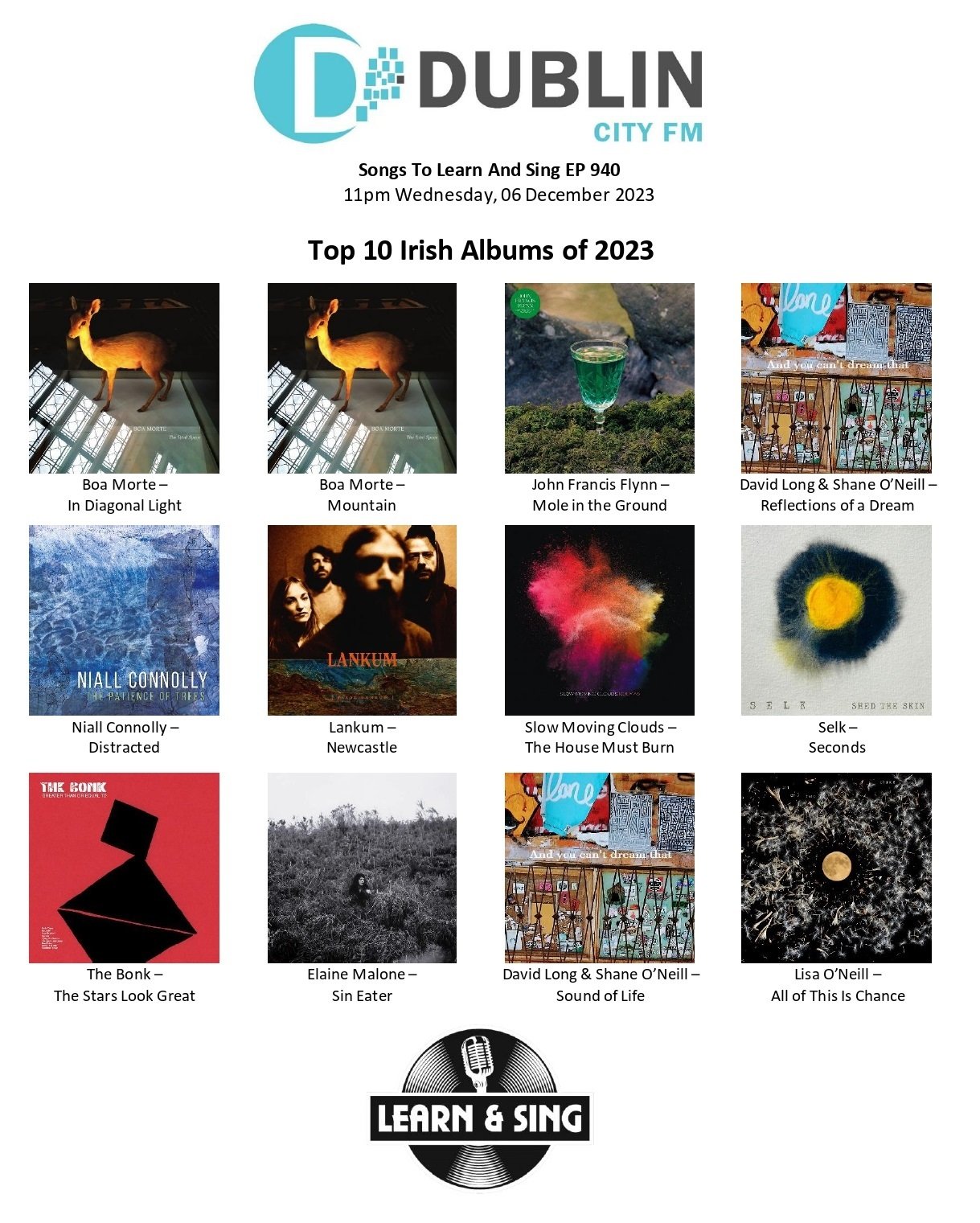 Top 10 Irish Albums of the Year. Tracks from all ten of these albums ...